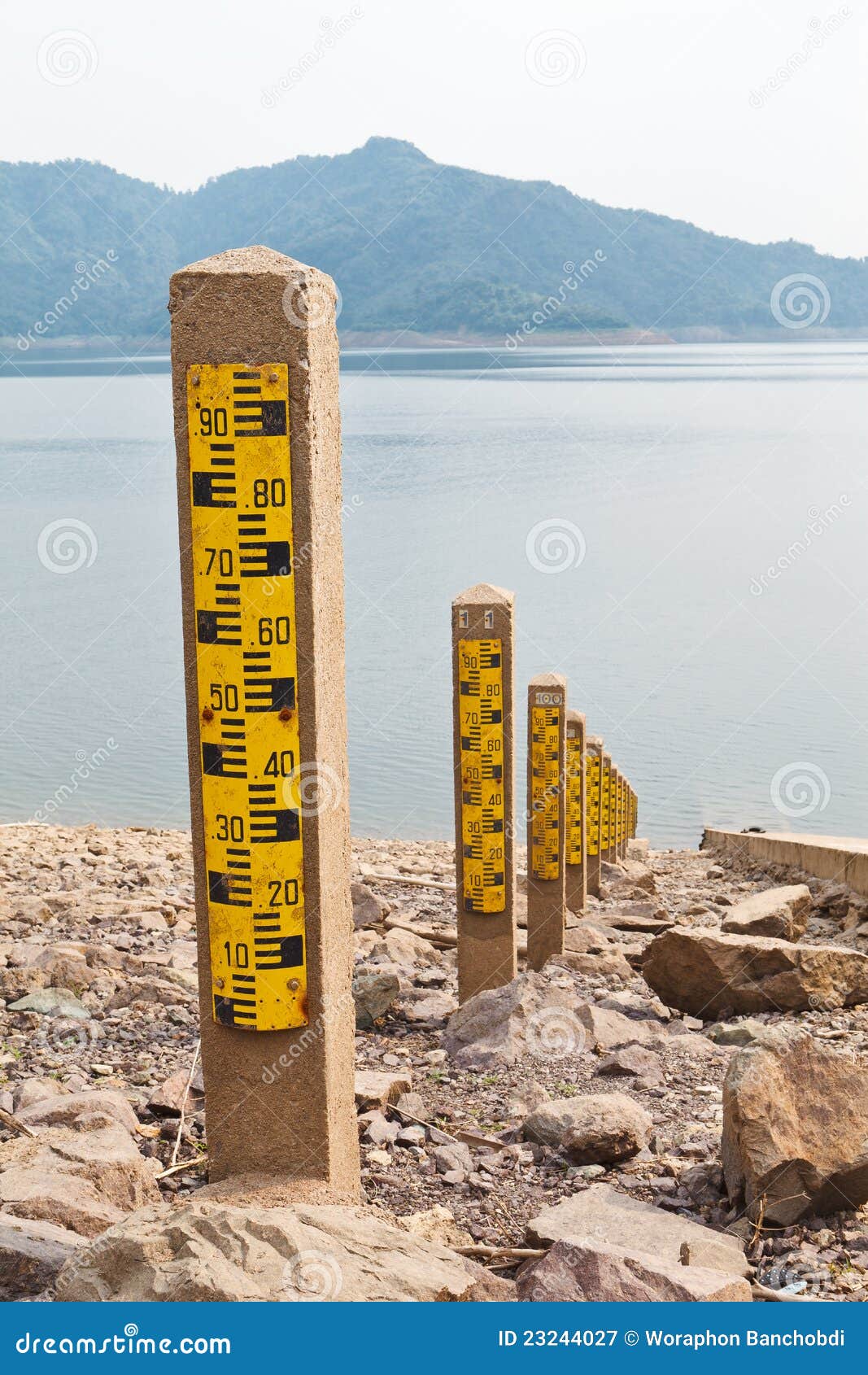 Water level stock image. Image of detail, marker, river - 23244027