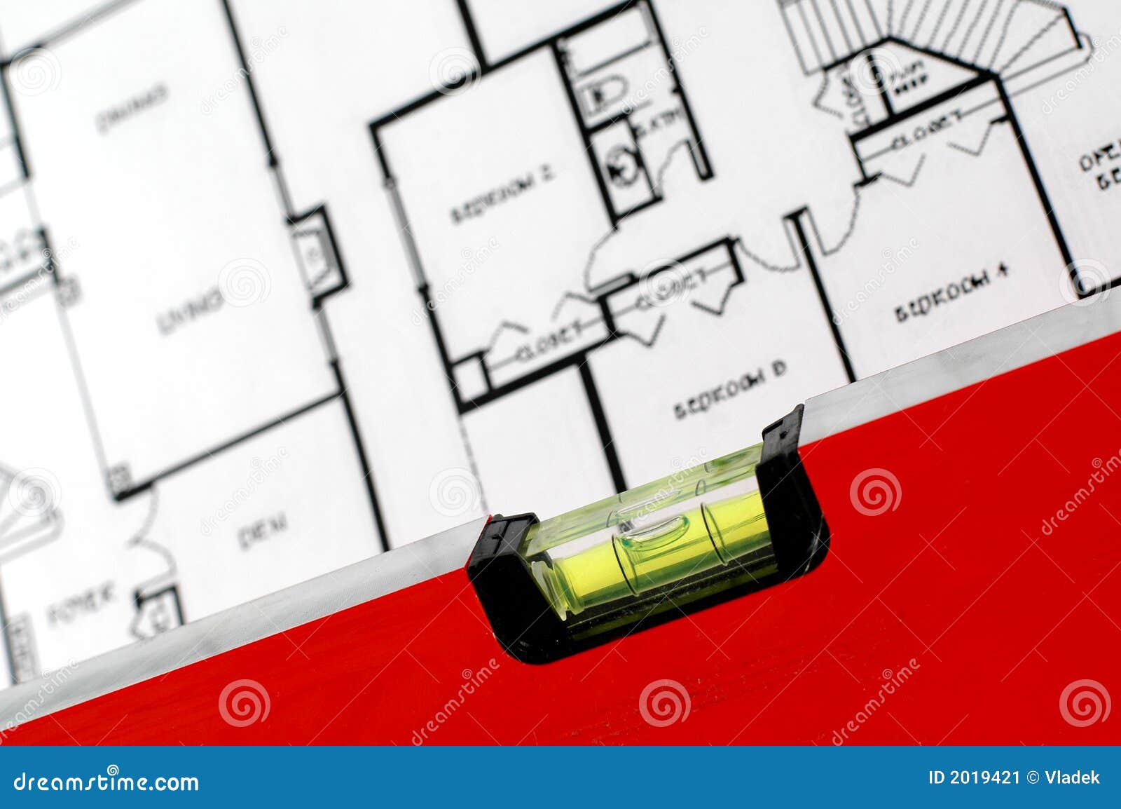 Water Level and Architectural Plans Stock Image - Image of build ...