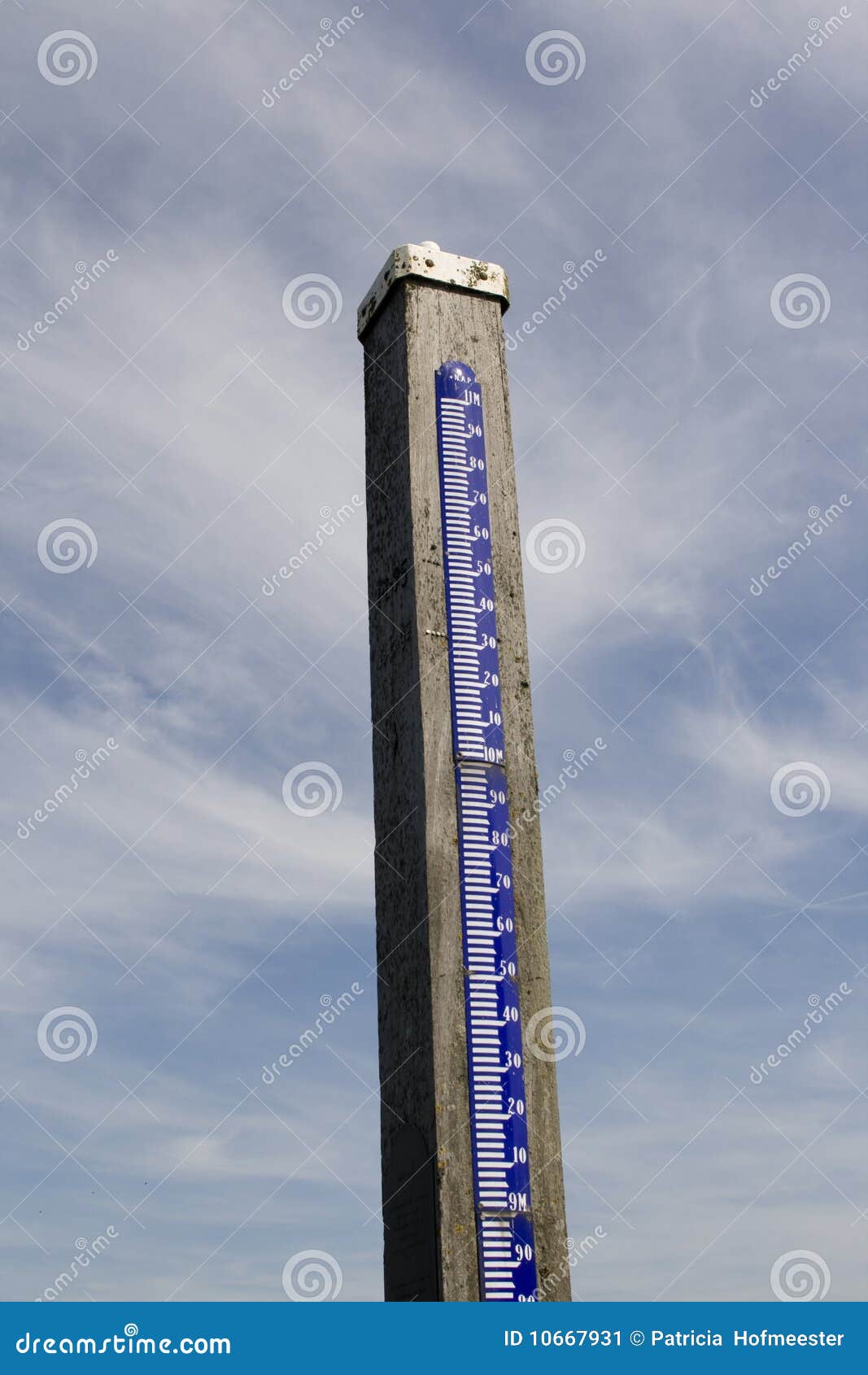 Water level gauge stock image. Image of surface, water - 10667931