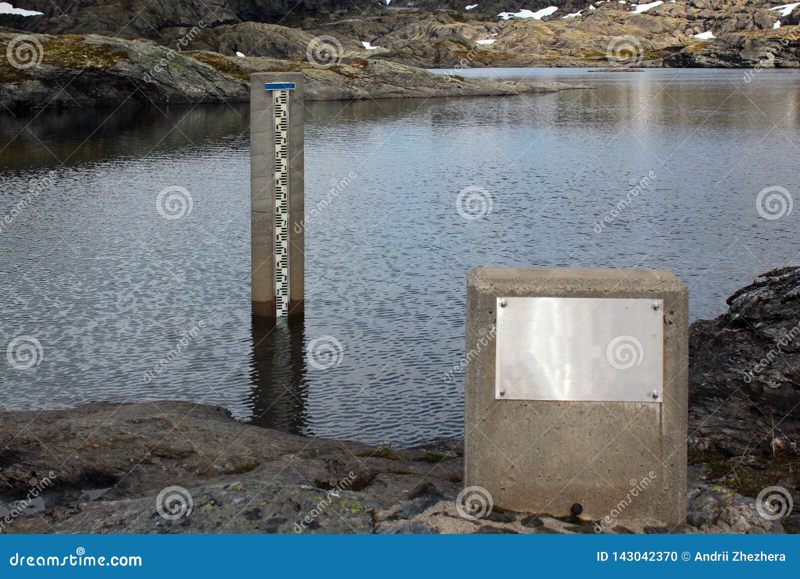 Water Level Gauge in a Lake, Norway Stock Photo - Image of sign, ruler ...