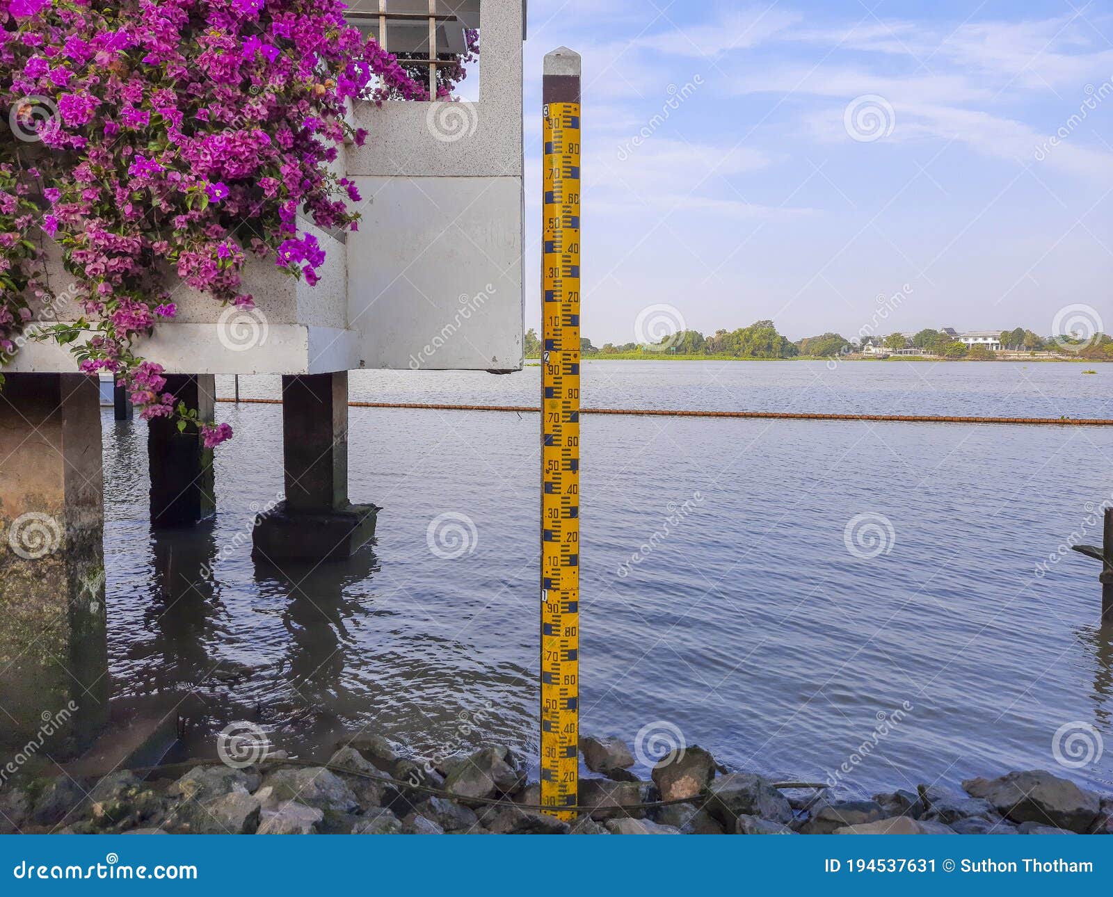 Water Level Indicator for Monitoring Editorial Photo - Image of ...