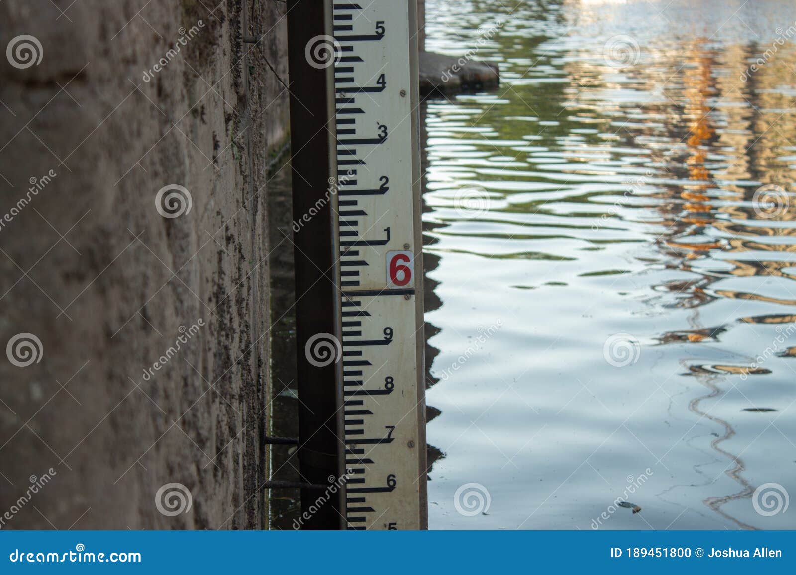 A Water Level Indicator in the River Ouse, York Stock Photo - Image of ...
