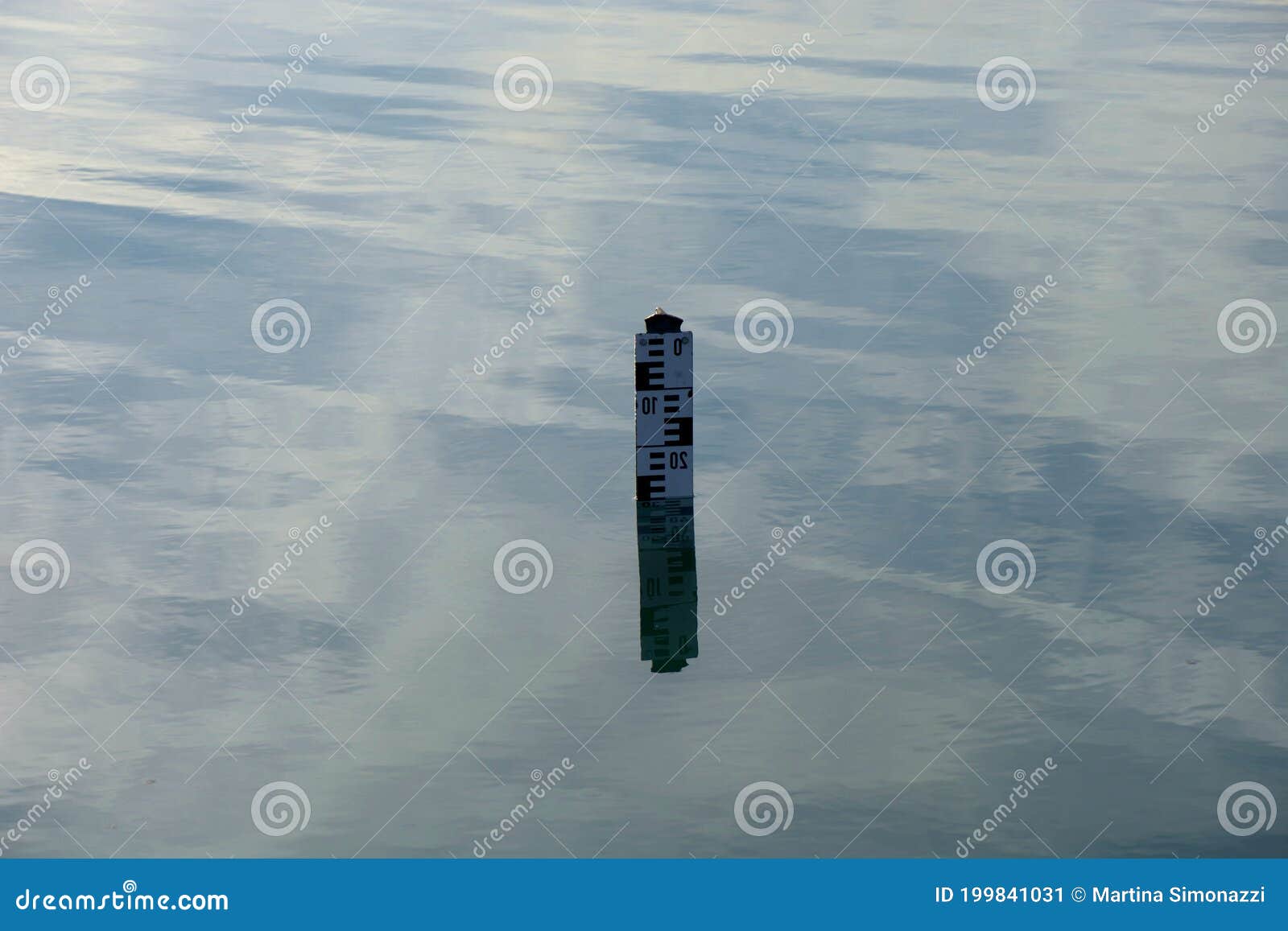 Water Level Indicator Show the Depth of Water in a Lake, Water Depth ...