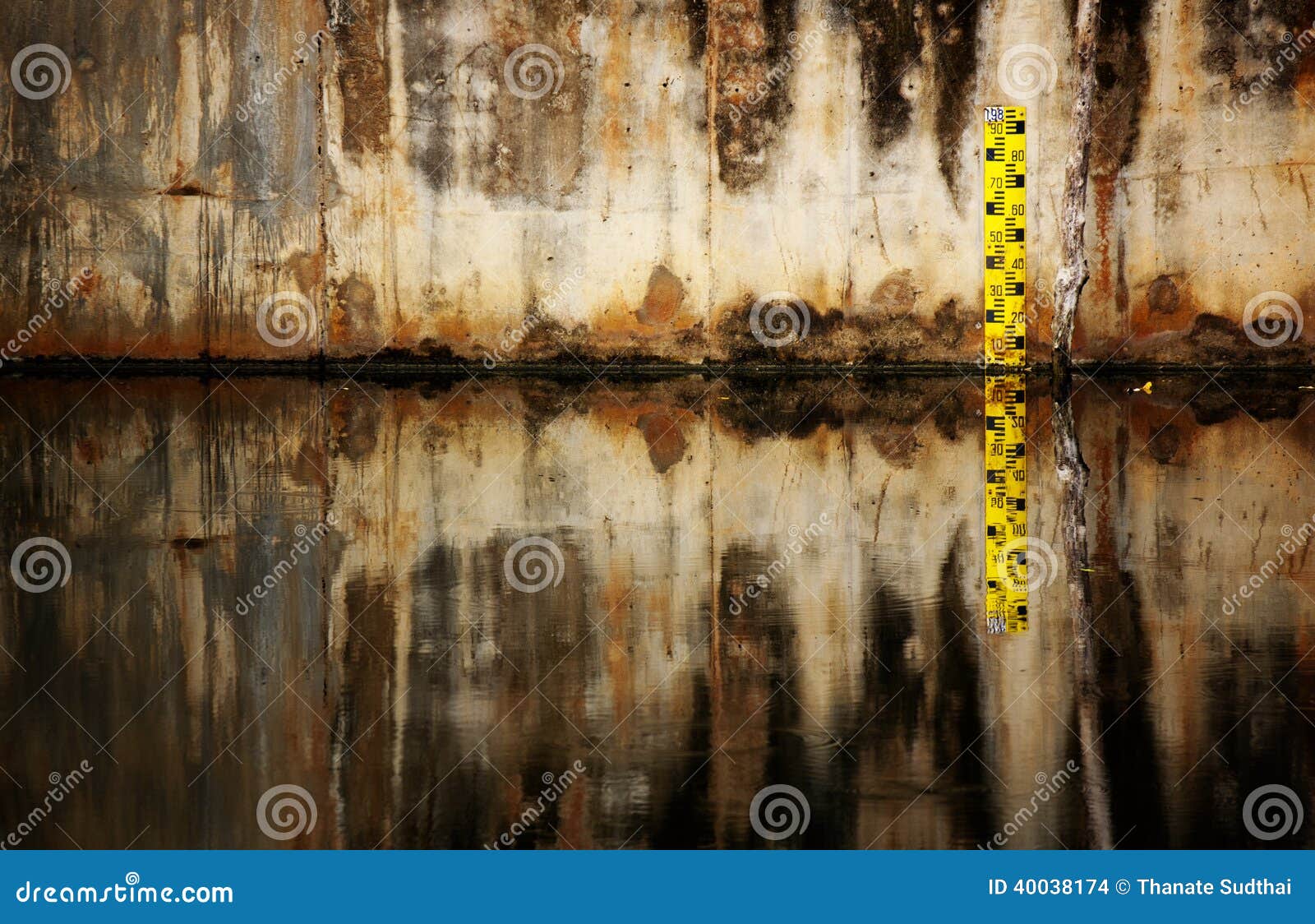 Water level measure stock photo. Image of reservoir, meter - 40038174