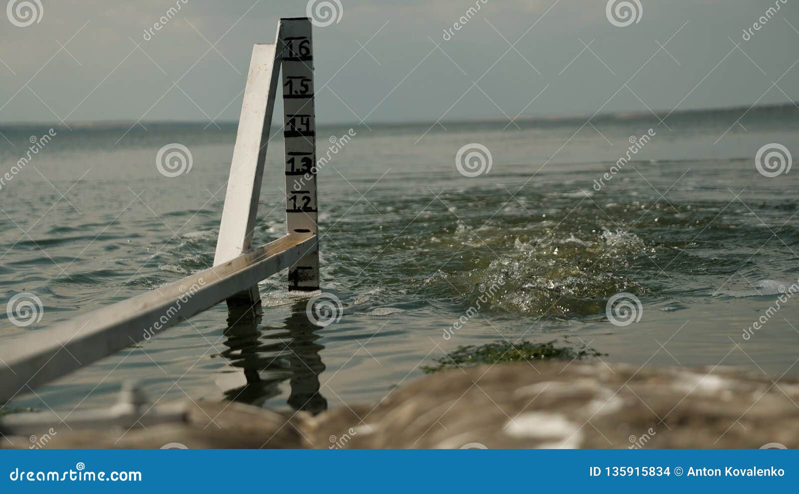 Water Level Meter on the Background of Boiling Water Stock Photo ...