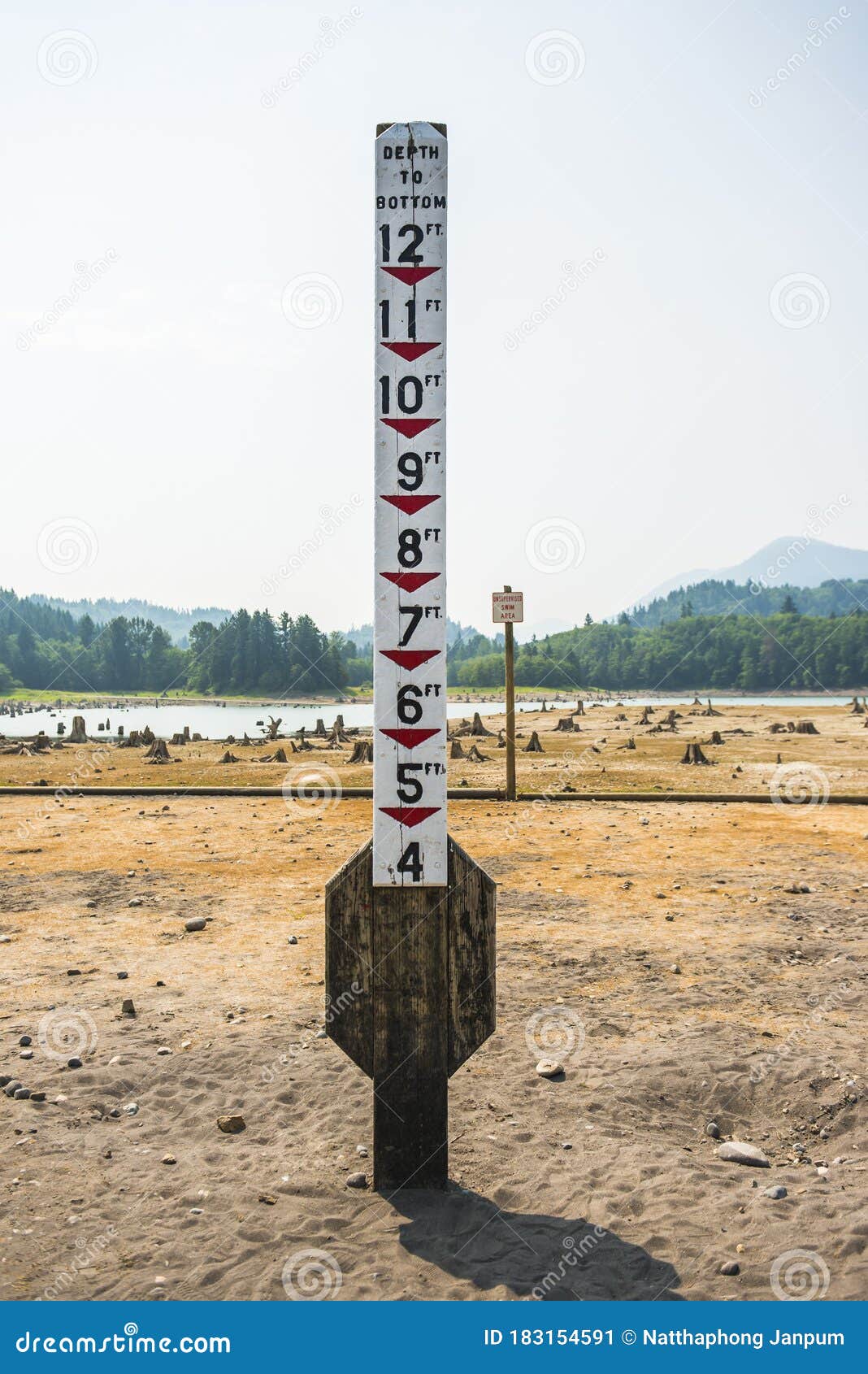 Water Level Pole Appear When Rainless Stock Image | CartoonDealer.com ...