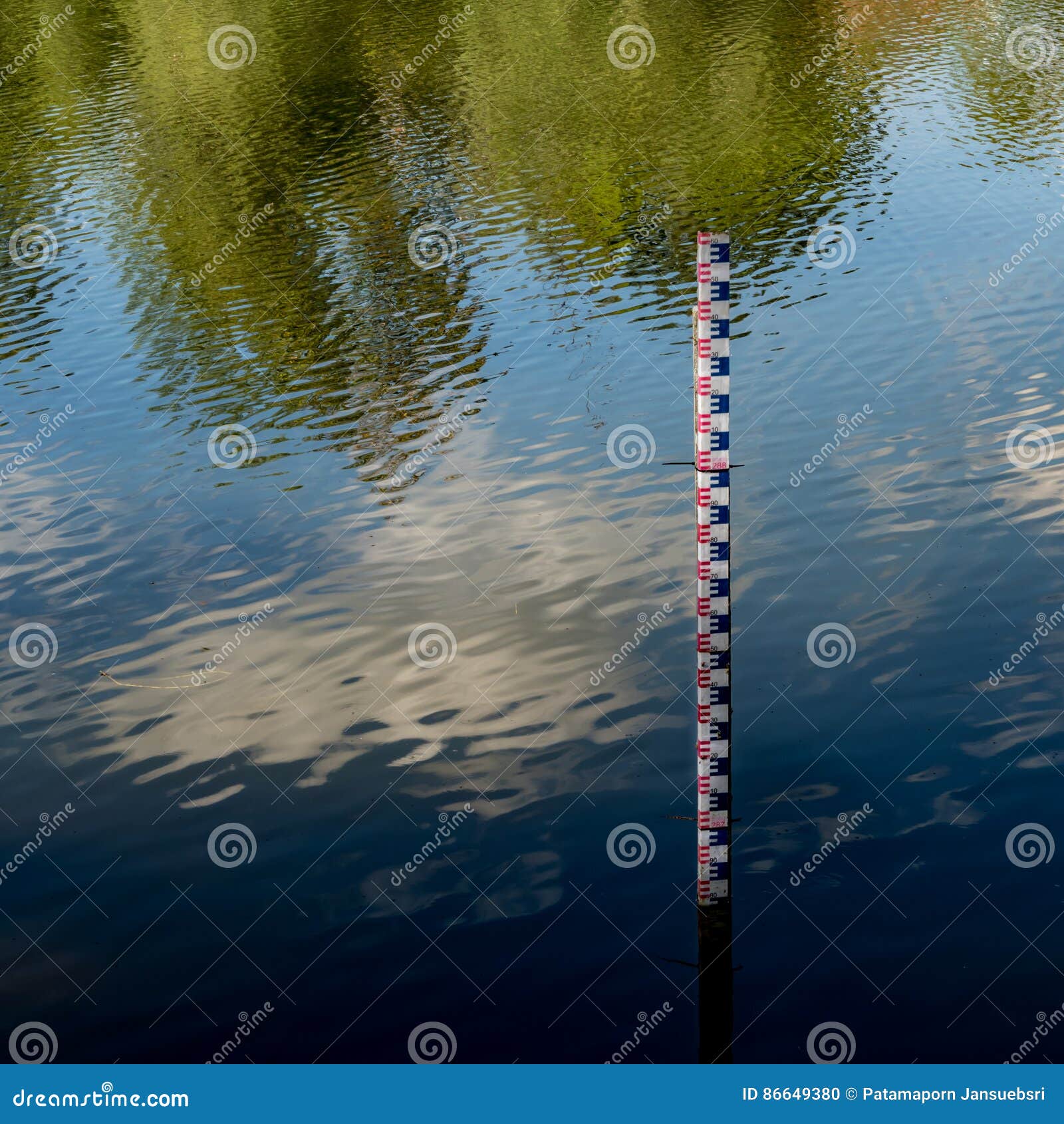 Water level pole stock photo. Image of depth, indicator - 86649380