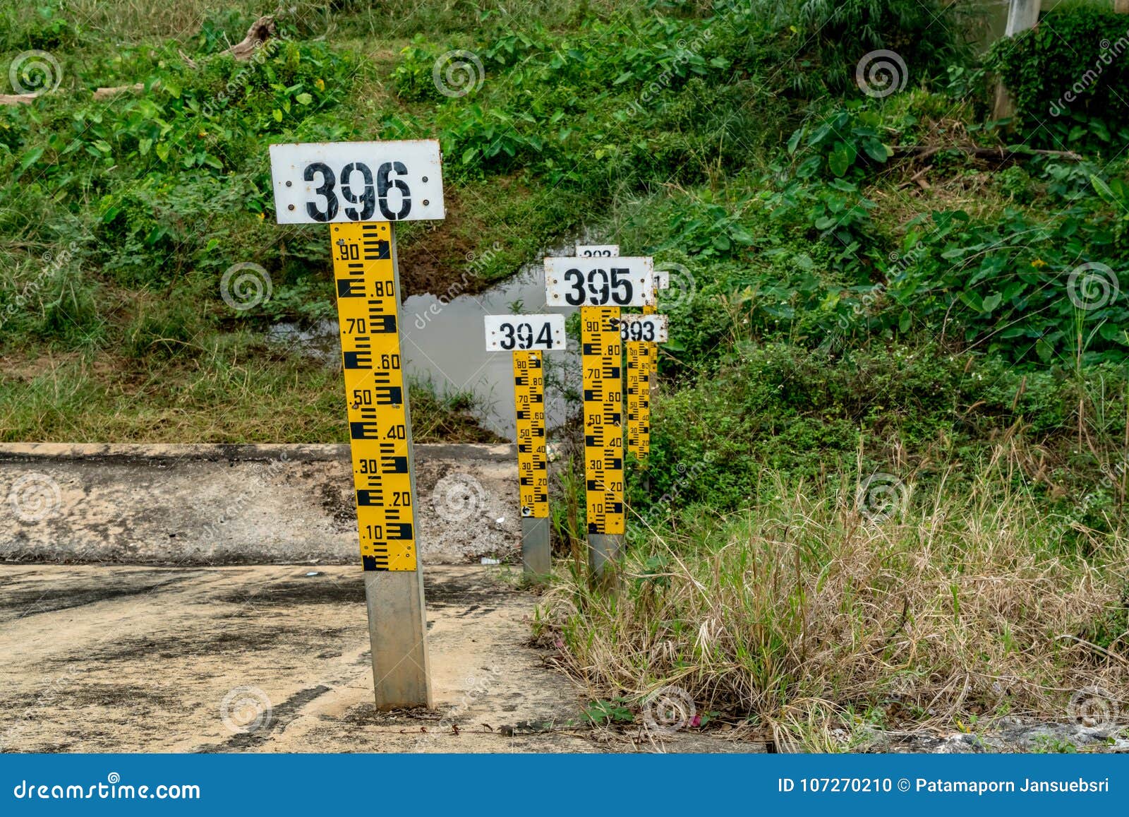 Water level pole stock photo. Image of scale, monitor - 107270210