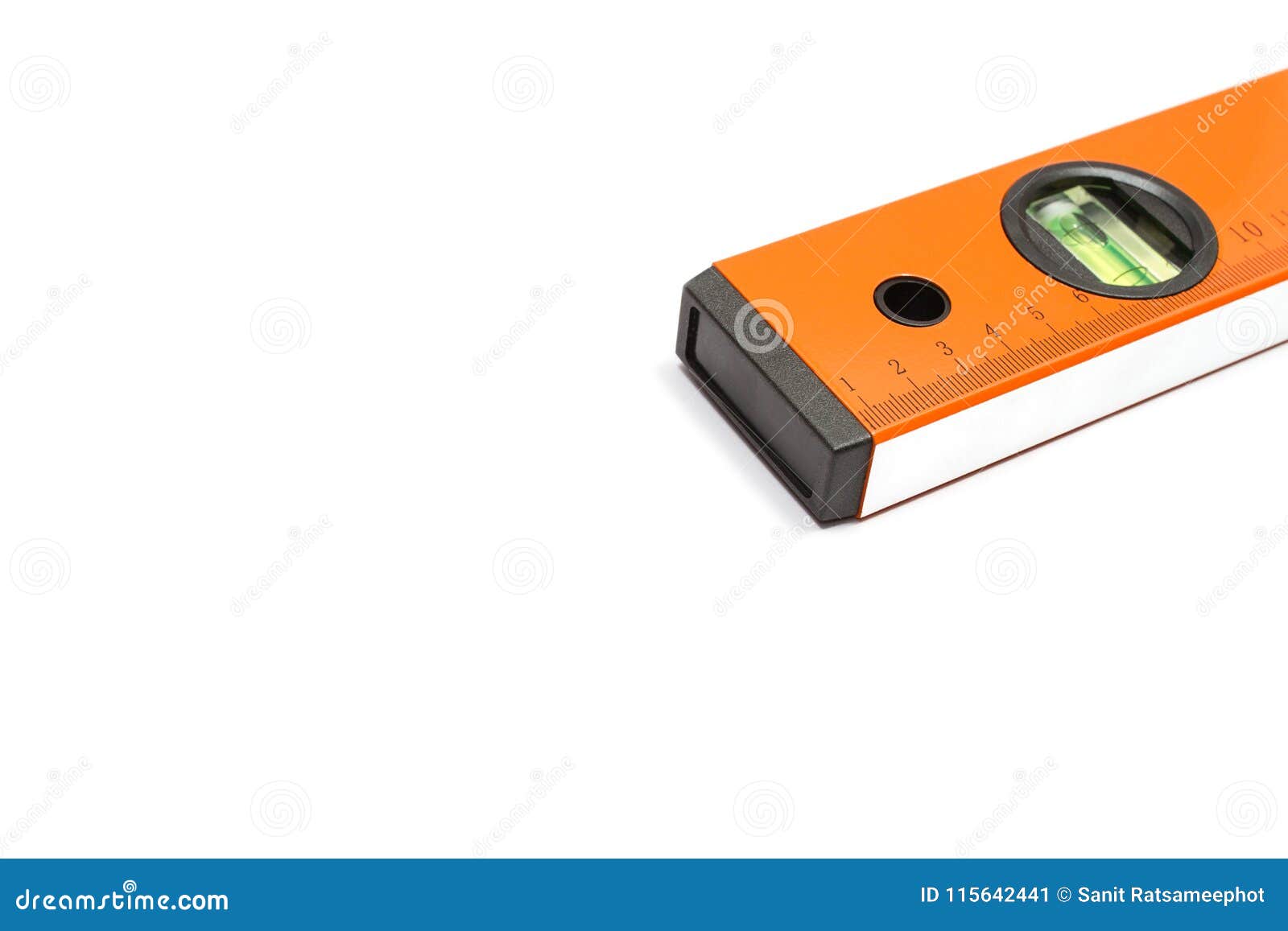 Water Level Ruler On A White Background. Stock Image - Image of corner ...