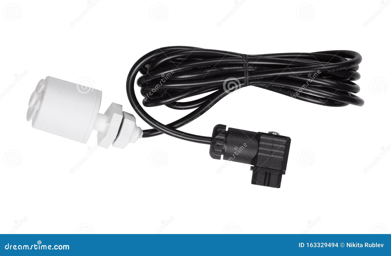 Water Level Sensor with Wire Isolated on White Stock Photo - Image of ...