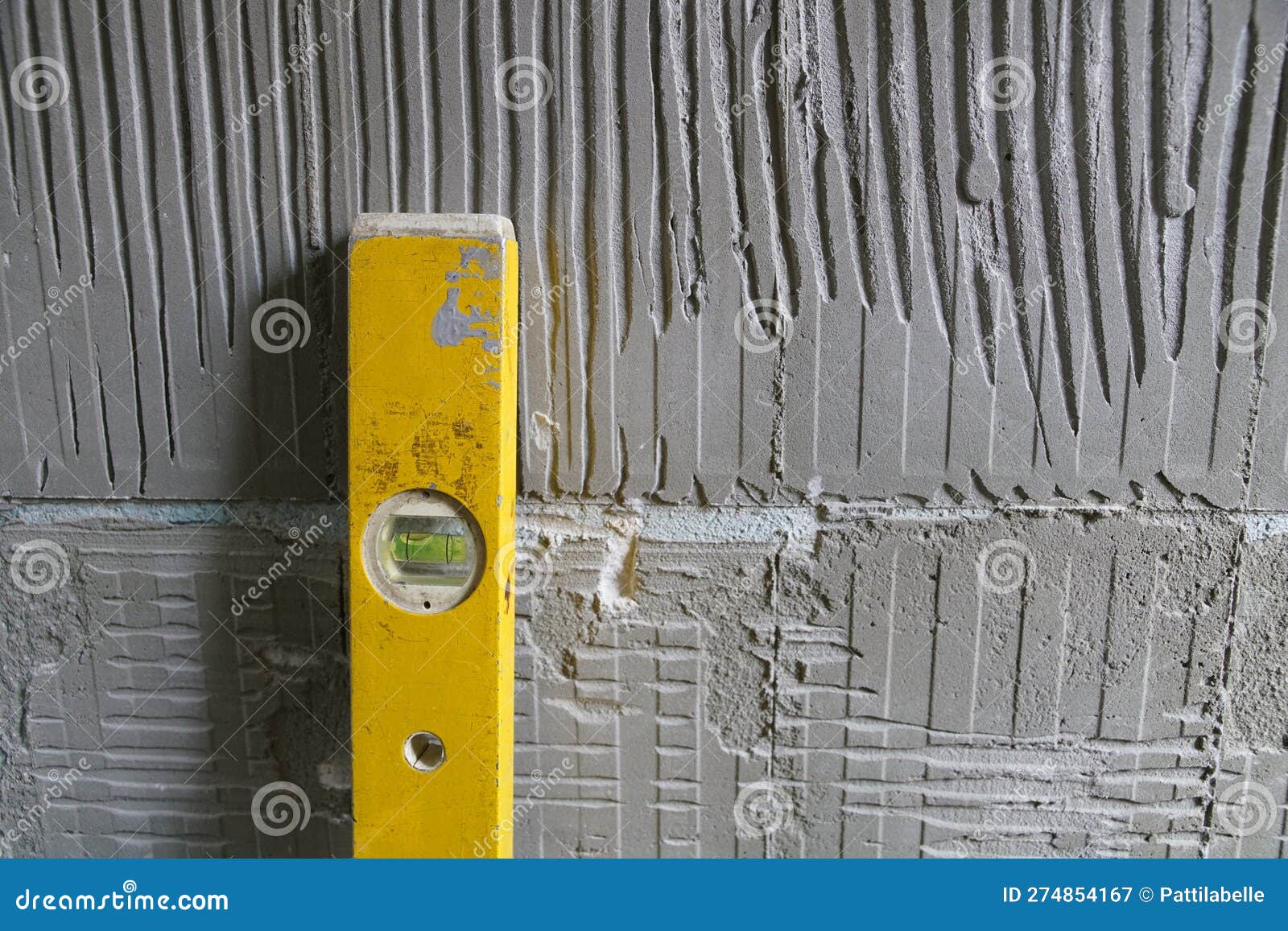 Renovation and Construction Area - Water Level at a Wall Stock Image ...