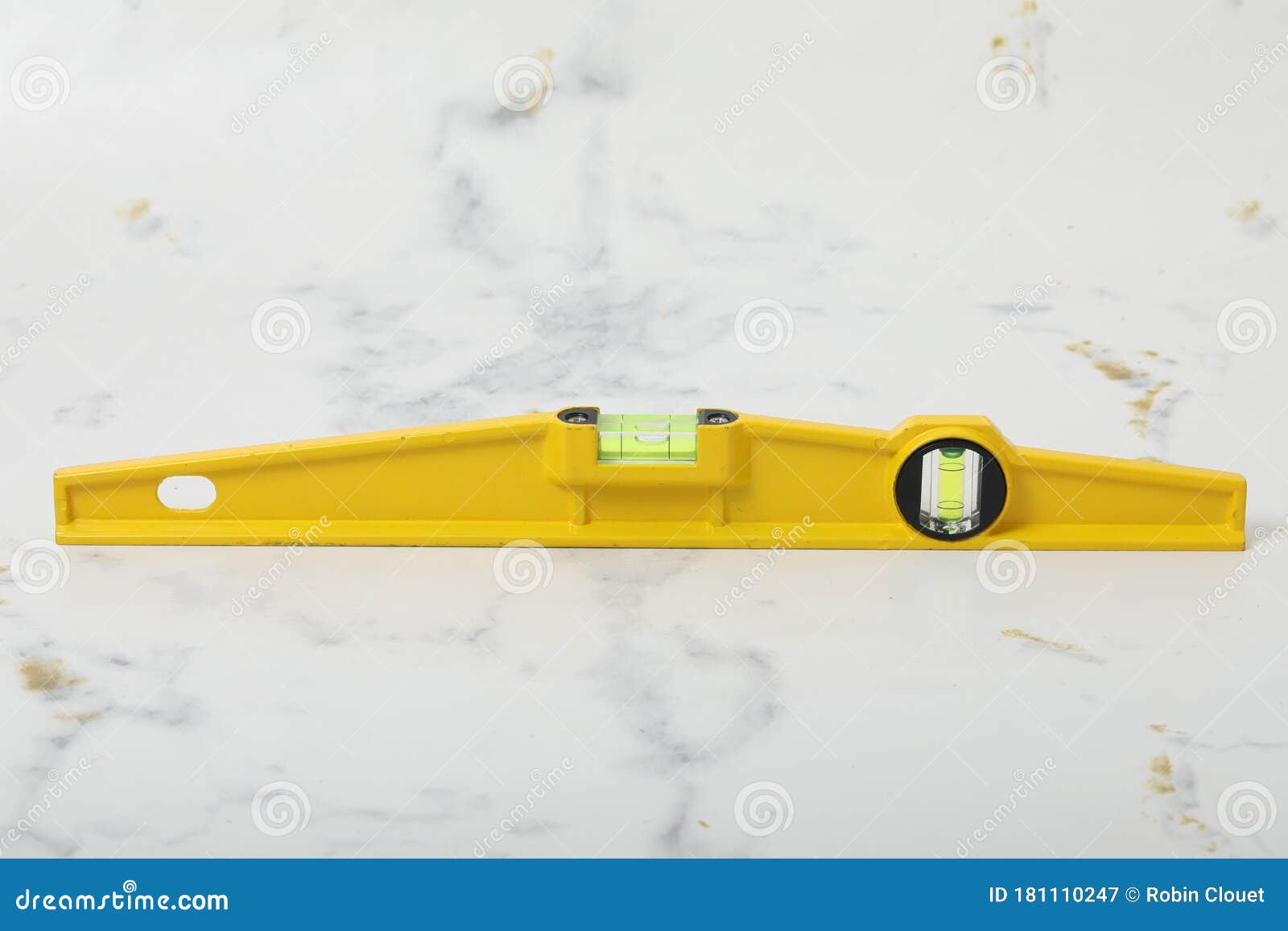Water Level Yellow Bubble Tool for Carpenter Stock Image - Image of ...