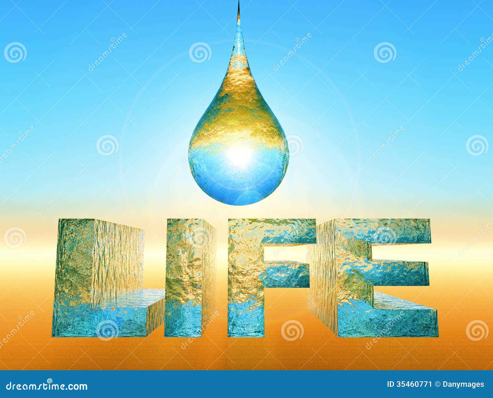 Water is life stock illustration. Illustration of graphic - 35460771
