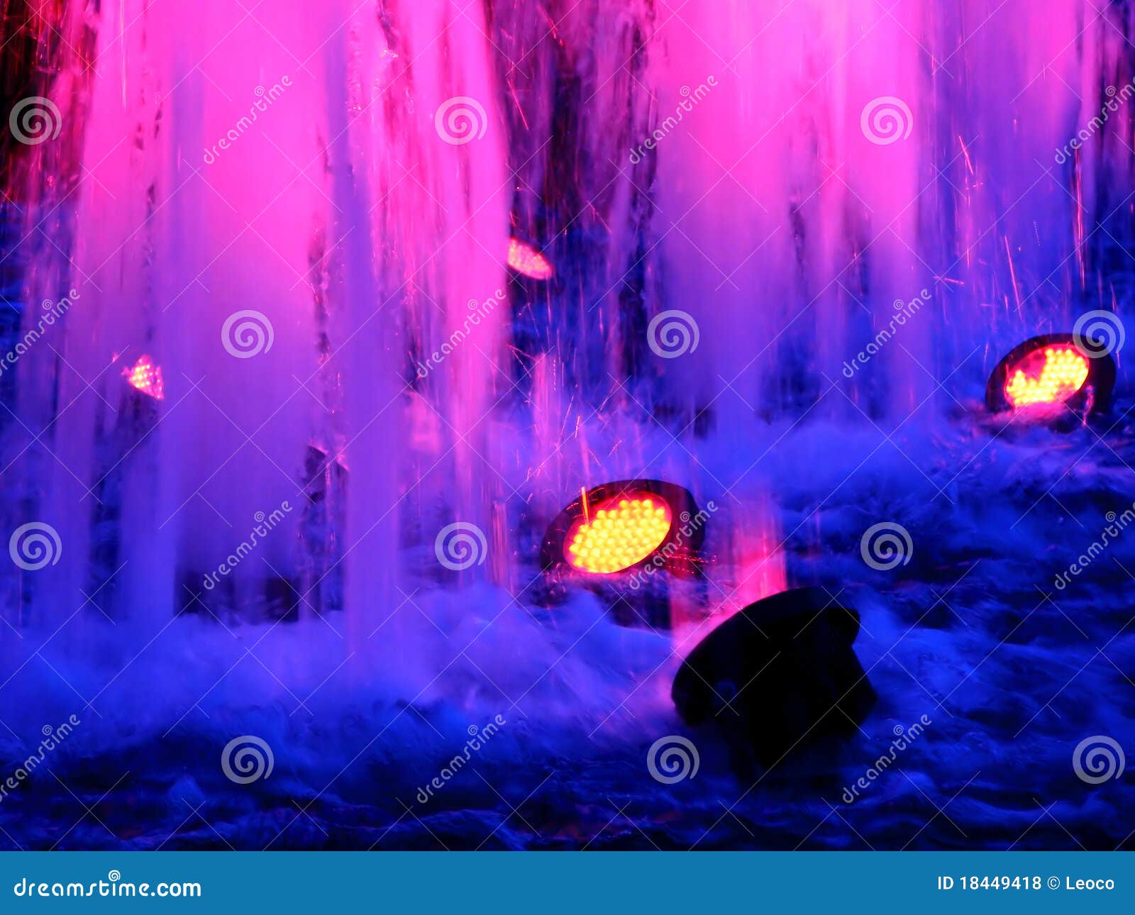 Water and light stock photo. Image of flow, projector - 18449418