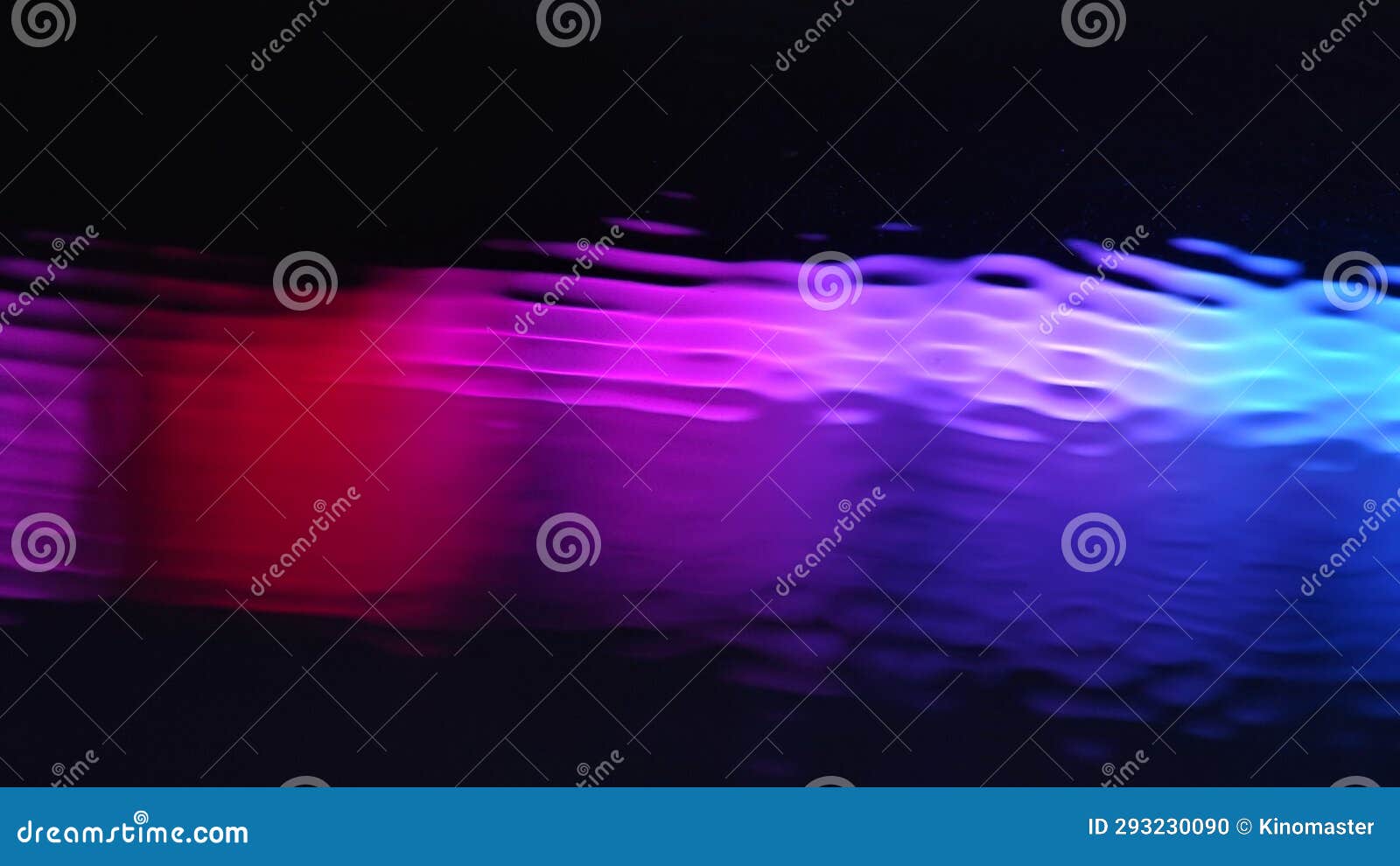 Beautiful Bright Neon Light Water Surface with Circles and Waves ...