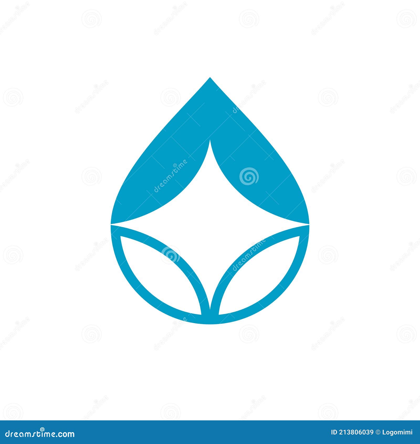Water and Light Logo Icon Design, Spark and Water Drop Symbol Stock ...