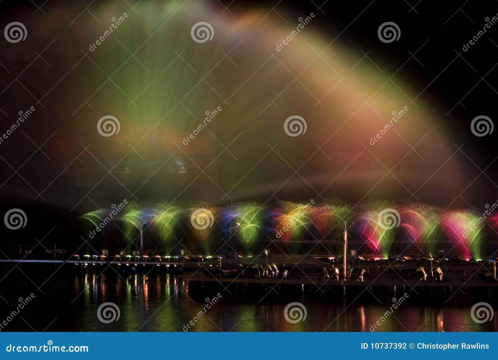 Water and Light Show stock photo. Image of beautiful - 10737392