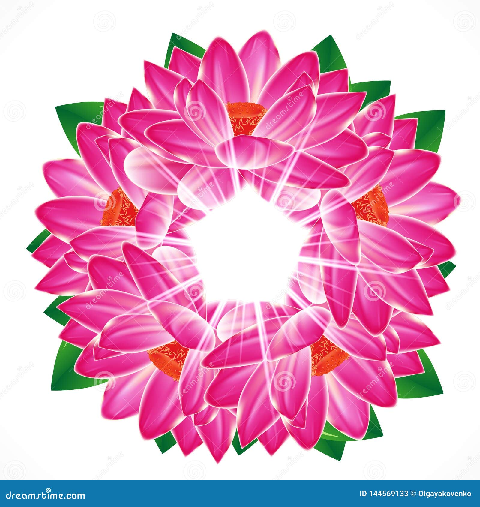 Water Lily Flower Background Stock Vector - Illustration of exotic ...