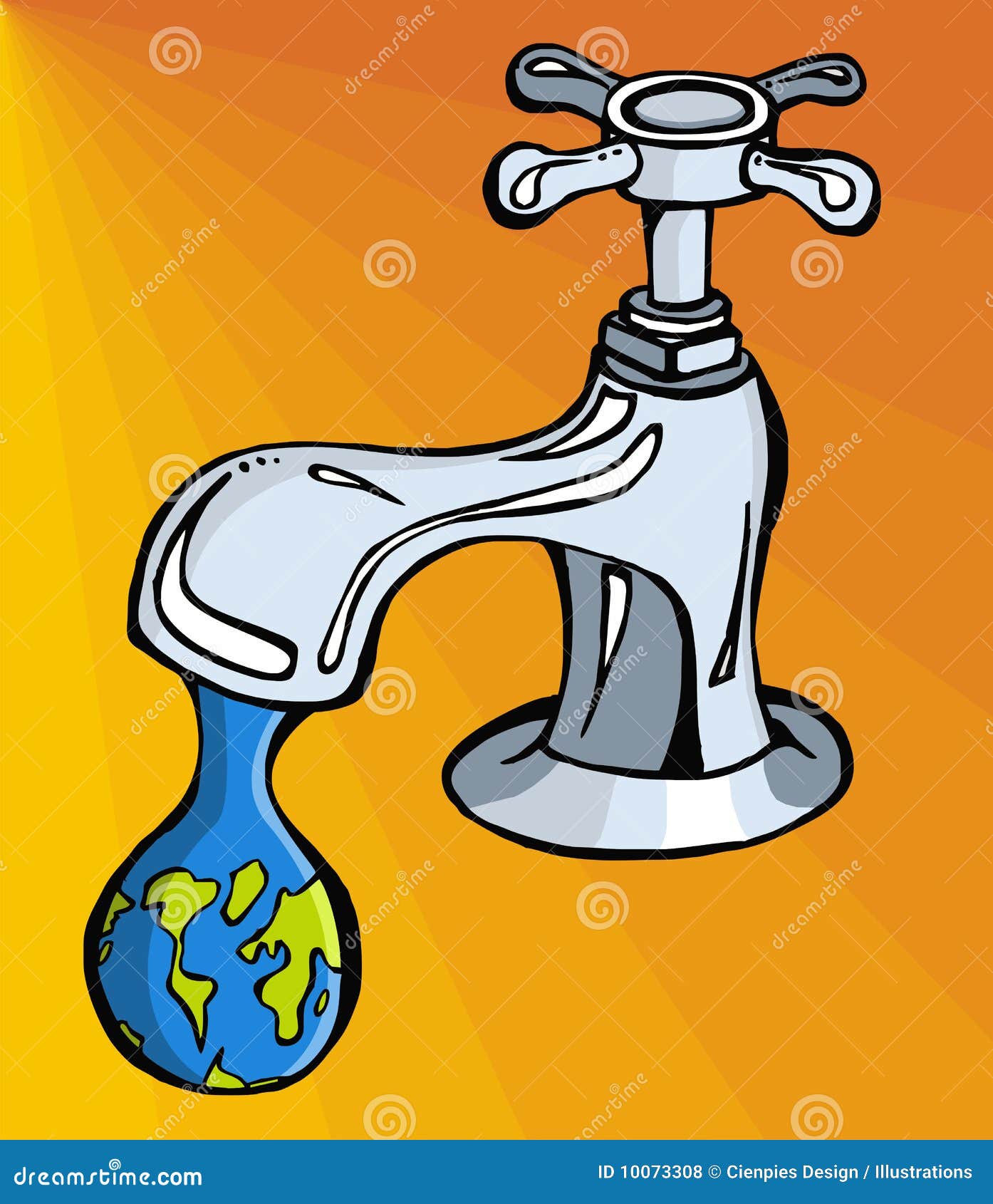 Water: limited resource stock vector. Illustration of earth - 10073308