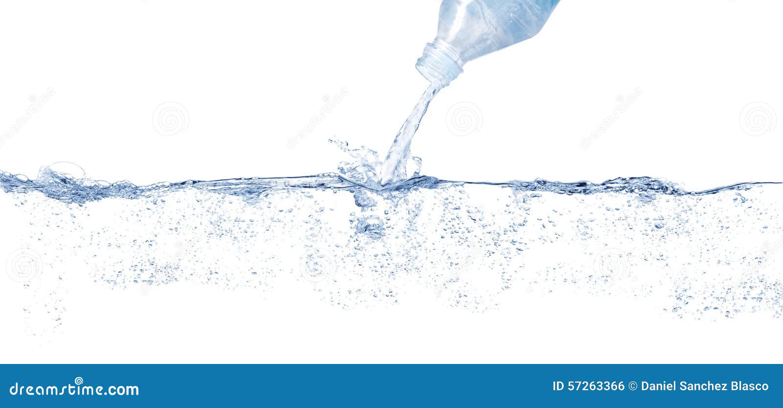 Water Line and Bottle Pouring Water Stock Photo - Image of flowing ...