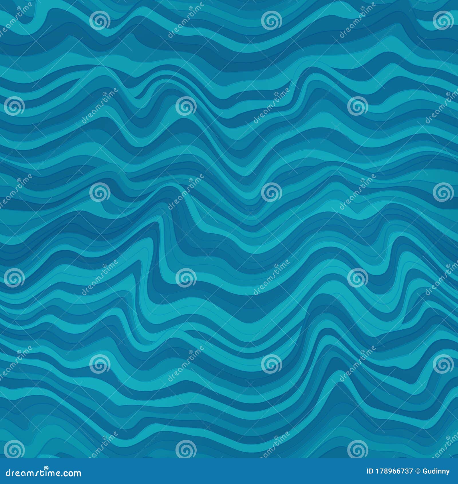 Water Lines Geometric Seamless Pattern Stock Vector - Illustration of ...