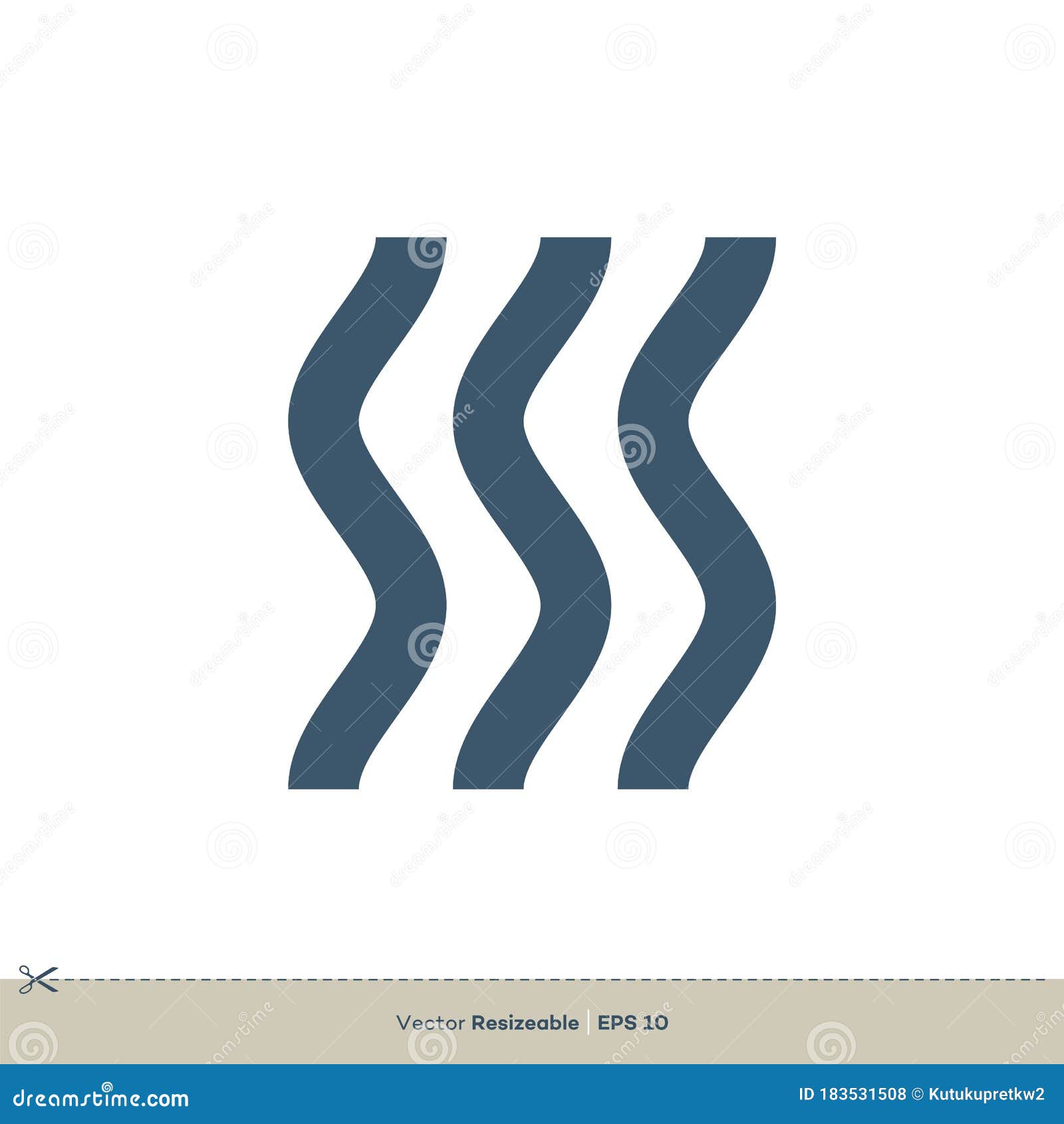 Water Lines Icon Vector Logo Template Illustration Design Stock Vector ...