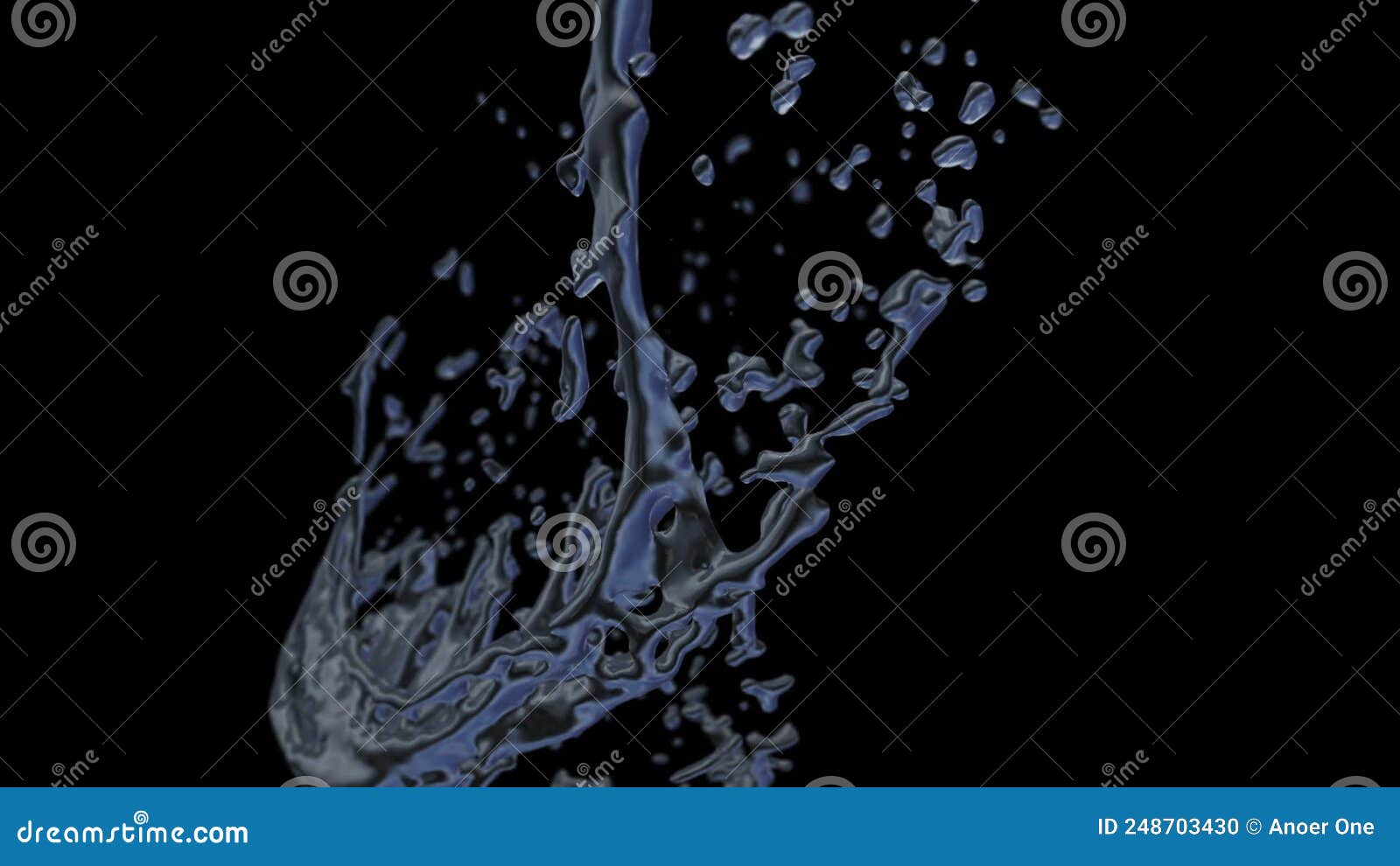 Water Liquid Slow Motion Animation Stock Footage - Video of splatter ...