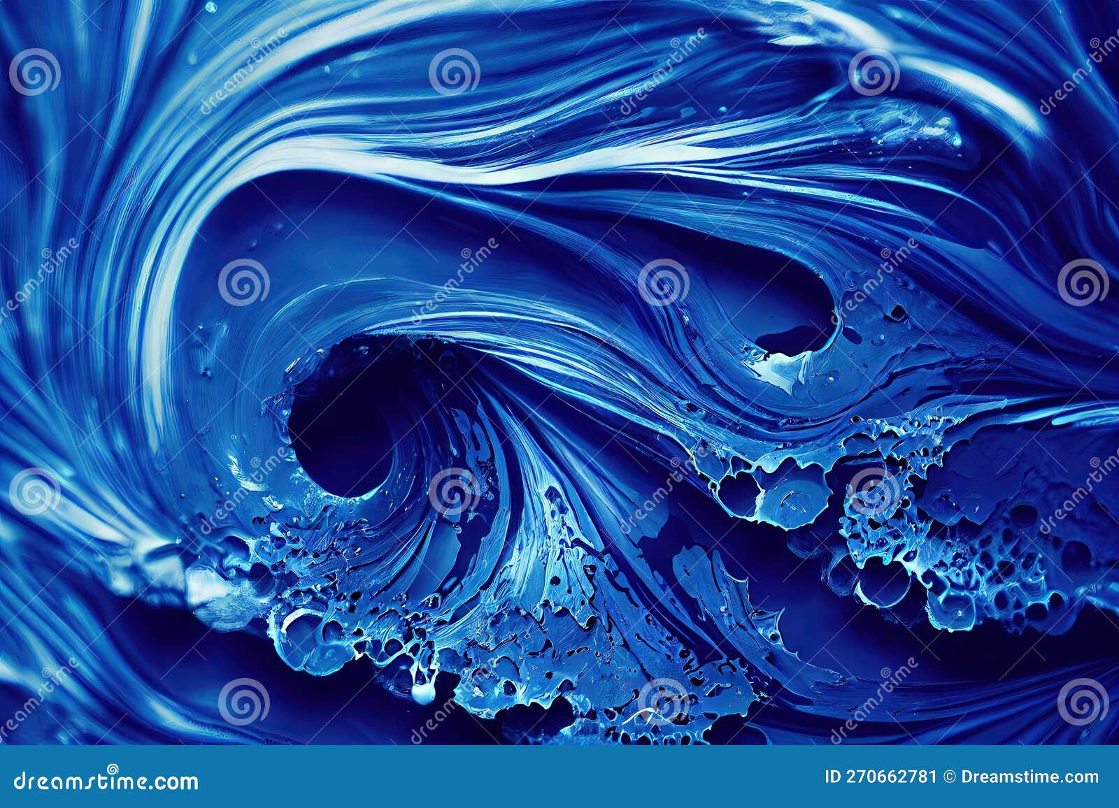 Water Liquid Whirl Splashes and Fluid Wave Swirl Falling with Air ...