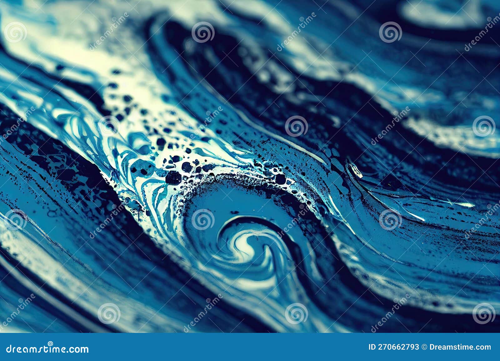 Water Liquid Whirl Splashes and Fluid Wave Swirl Falling with Air ...