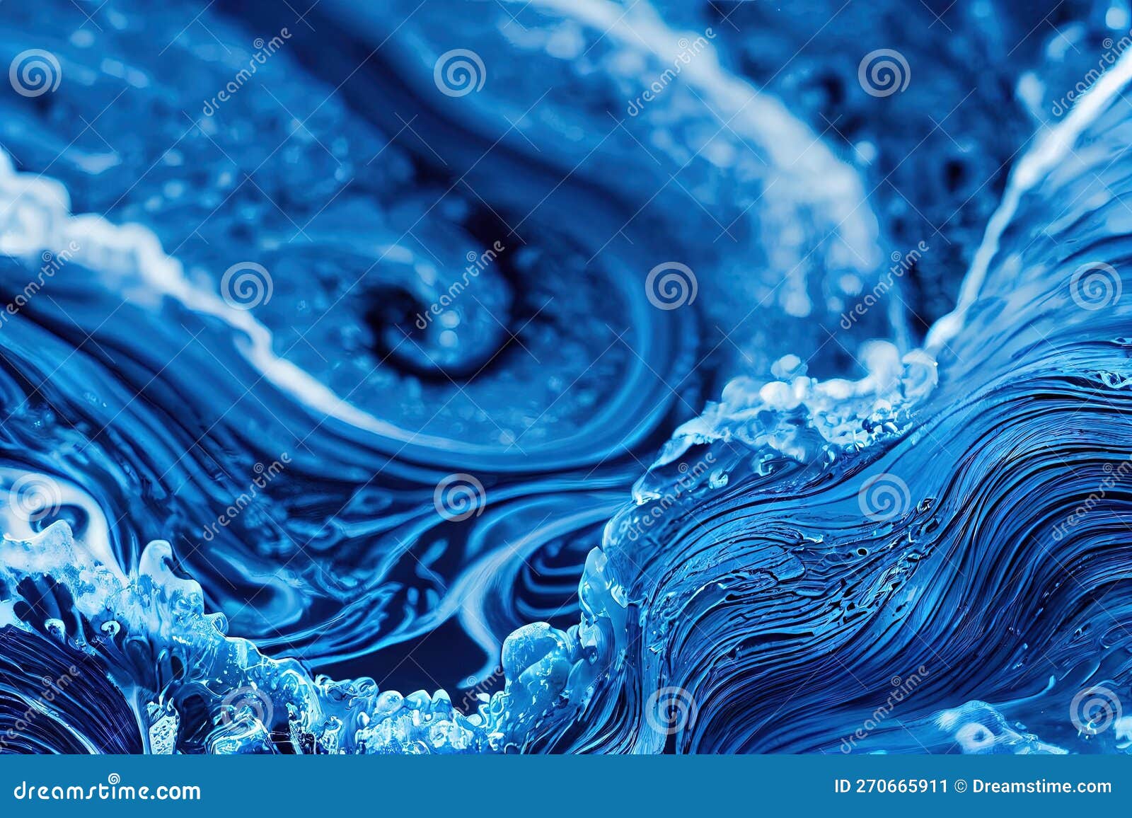 Water Liquid Whirl Splashes and Fluid Wave Swirl Falling with Air ...