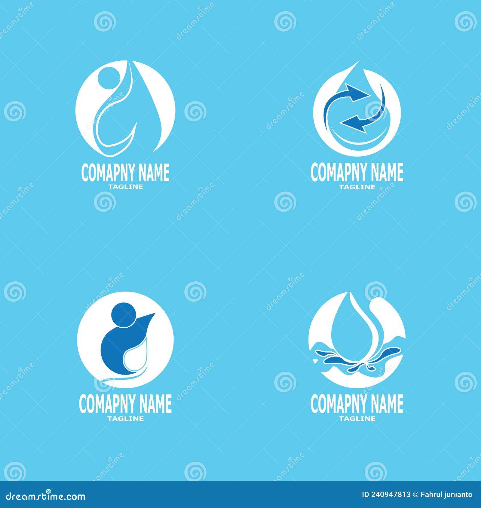 Water Logo Design Vector Illustration Stock Vector - Illustration of ...