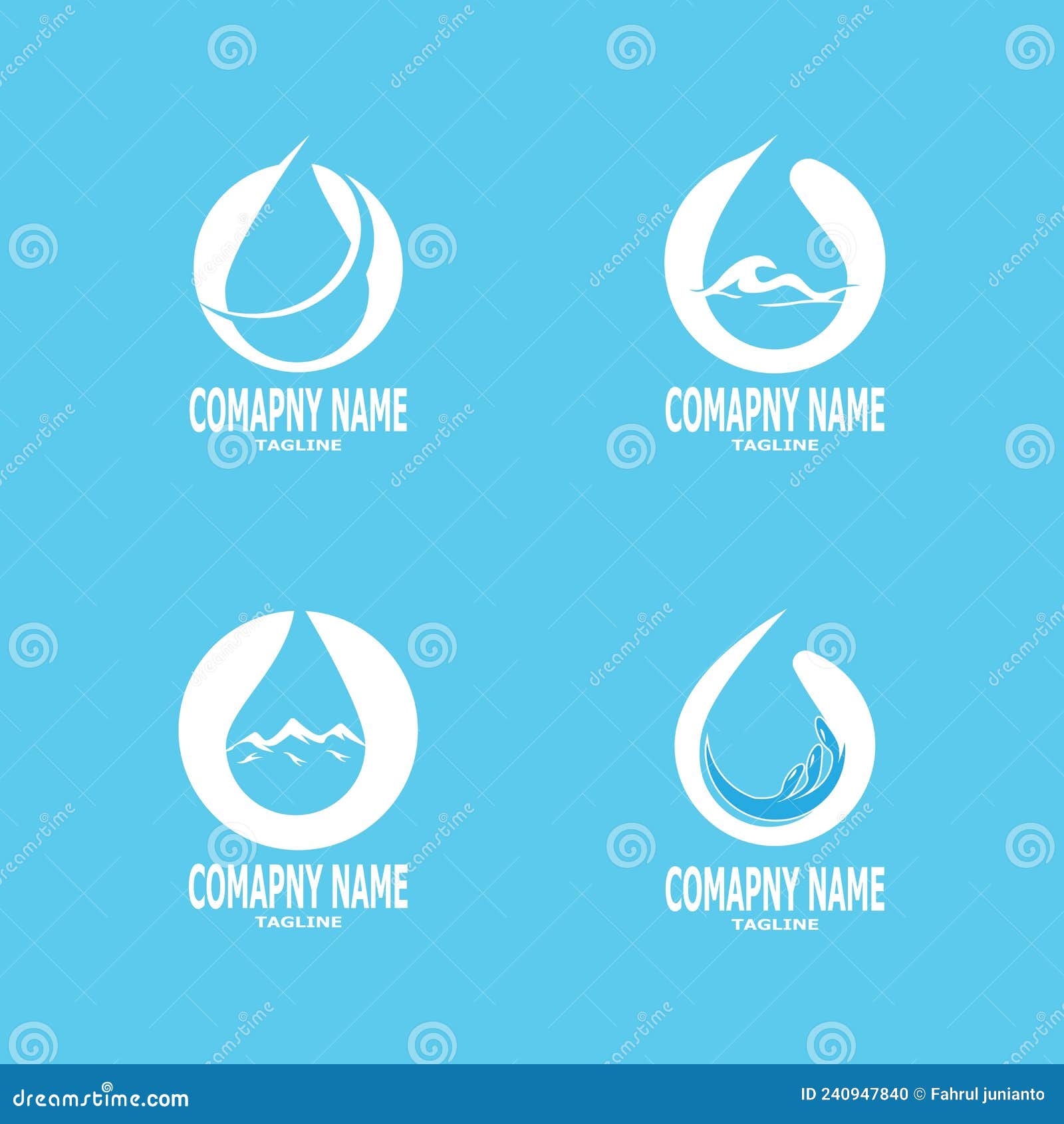 Water Logo Design Vector Illustration Stock Vector - Illustration of ...