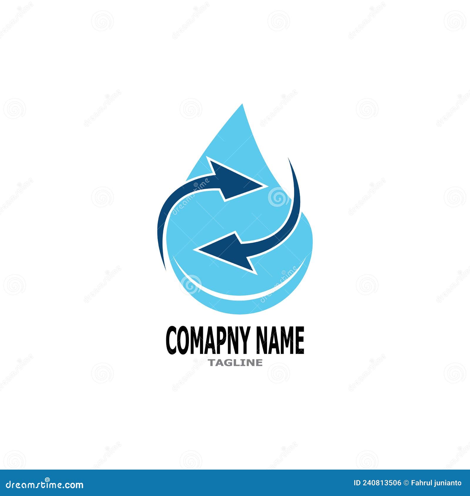 Water Logo Design Vector Template Illustration Stock Vector ...