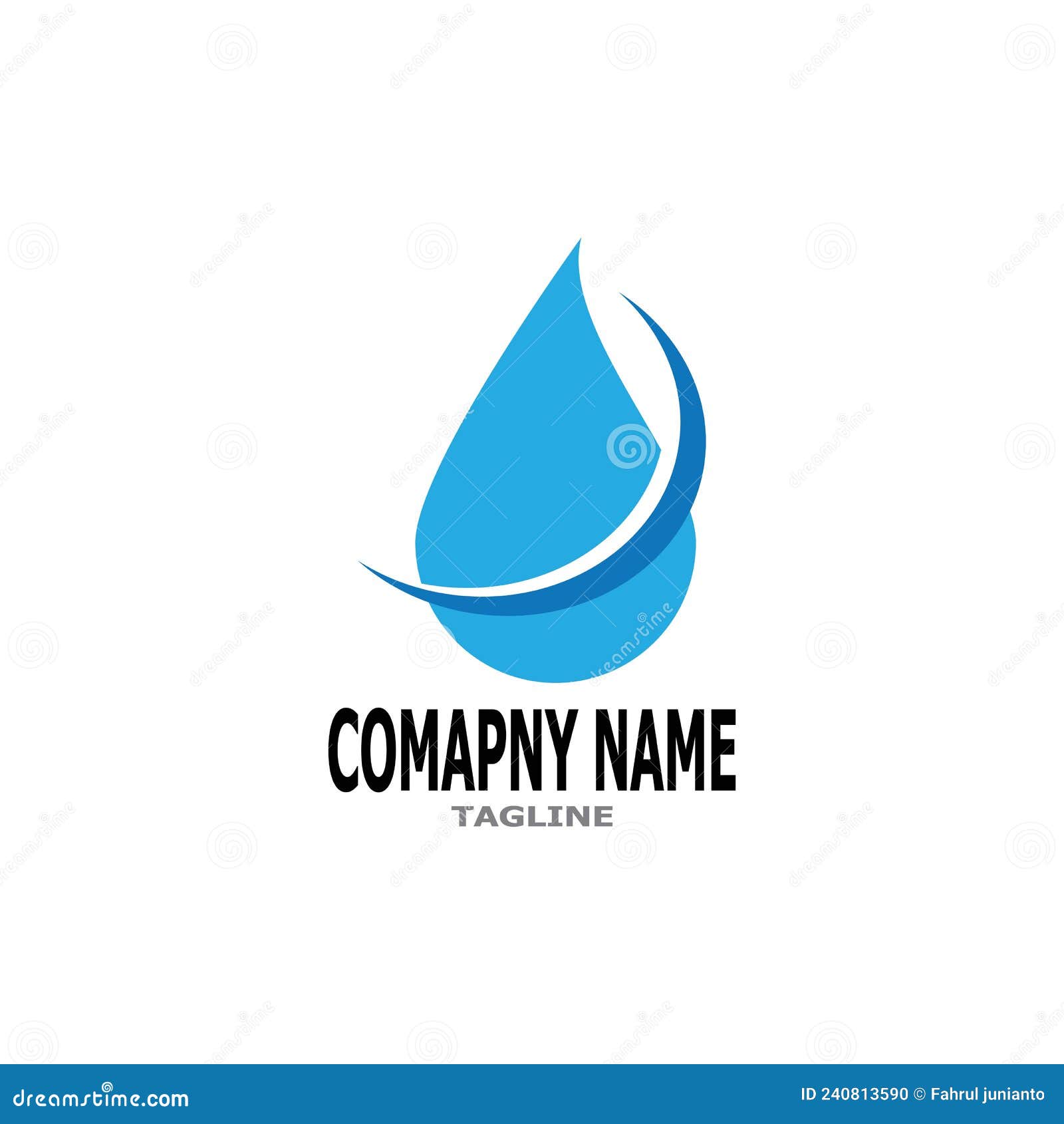 Water Logo Design Vector Template Illustration Stock Illustration ...