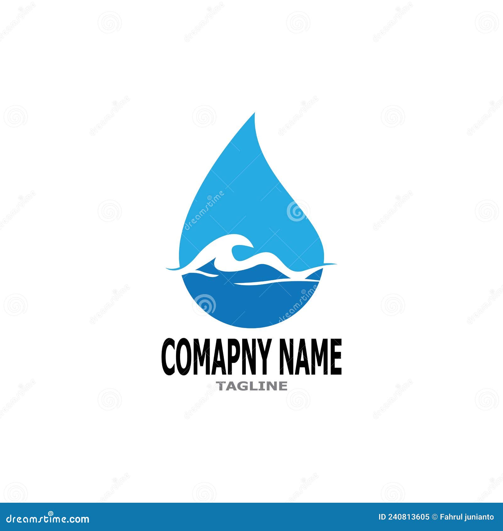 Water Logo Design Vector Template Illustration Stock Illustration ...