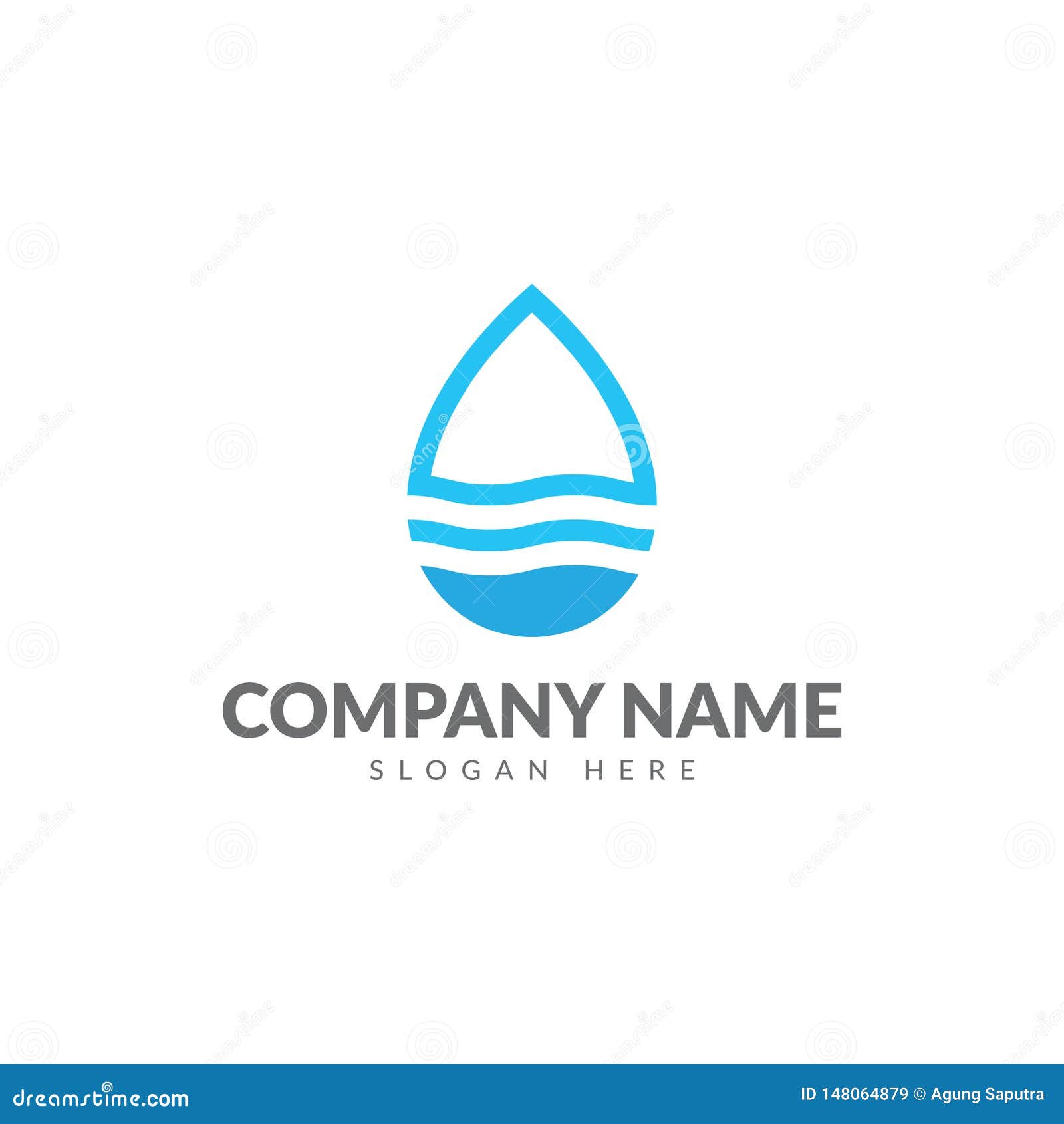 Water logo template stock vector. Illustration of logo - 148064879