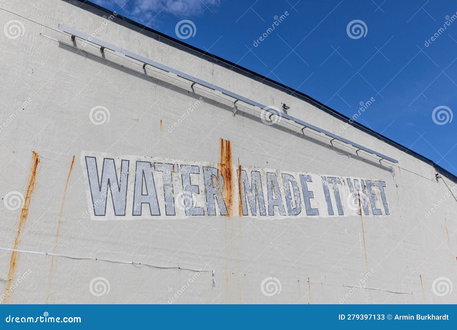 Water Tap Made Of Several Pipes, With Hands Trying To Hold Water To ... Water Tap Made Of Several Pipes, With Hands Trying To Hold Water To ...