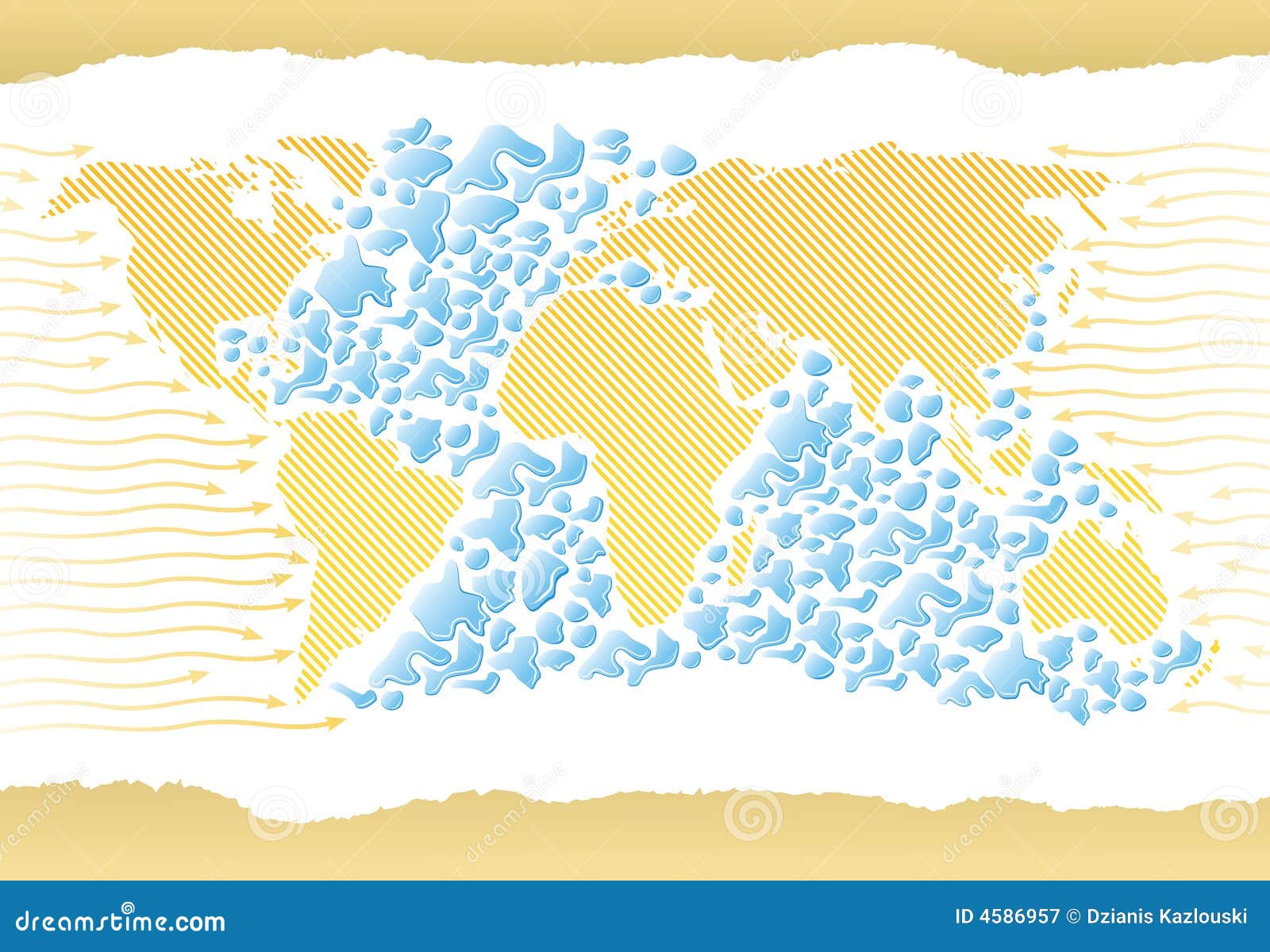 Water map stock illustration. Illustration of conservation - 4586957