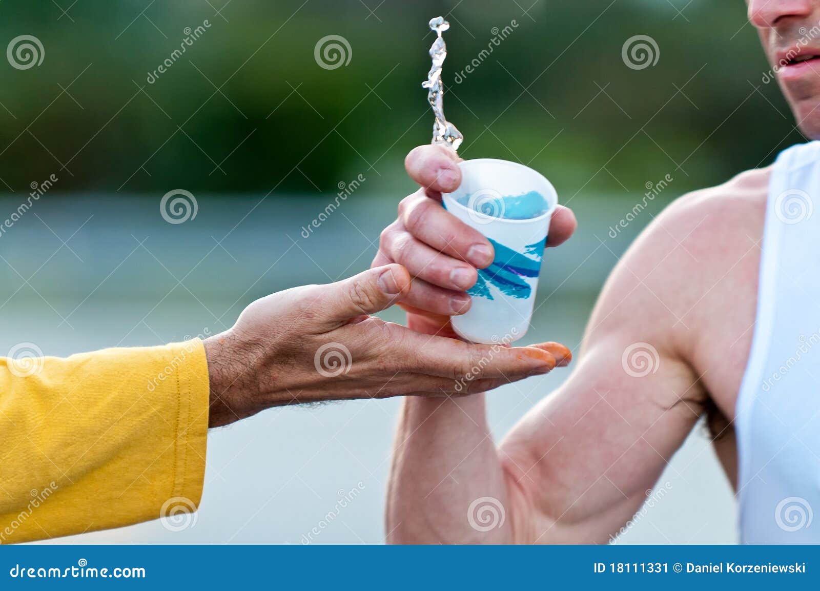 Water in the Marathon stock image. Image of hydrate, athlete - 18111331