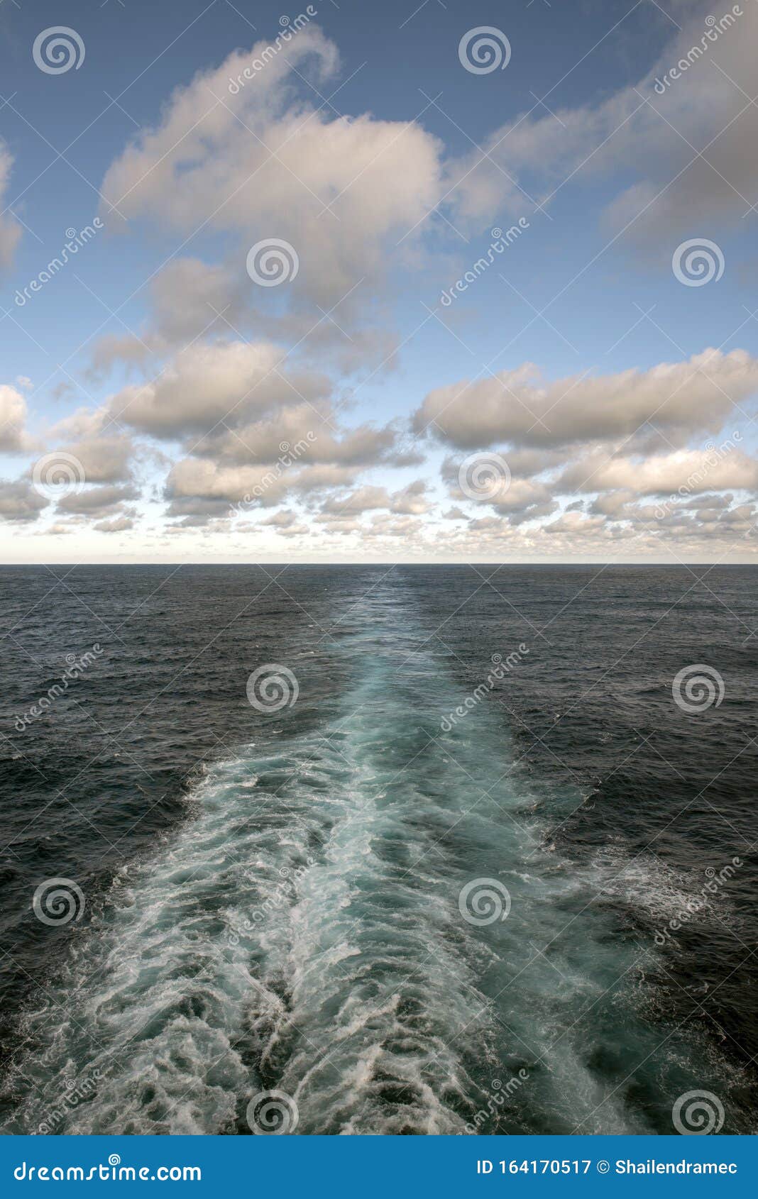 Water Marks Made by Ship Engine in Ocean Stock Image - Image of ...