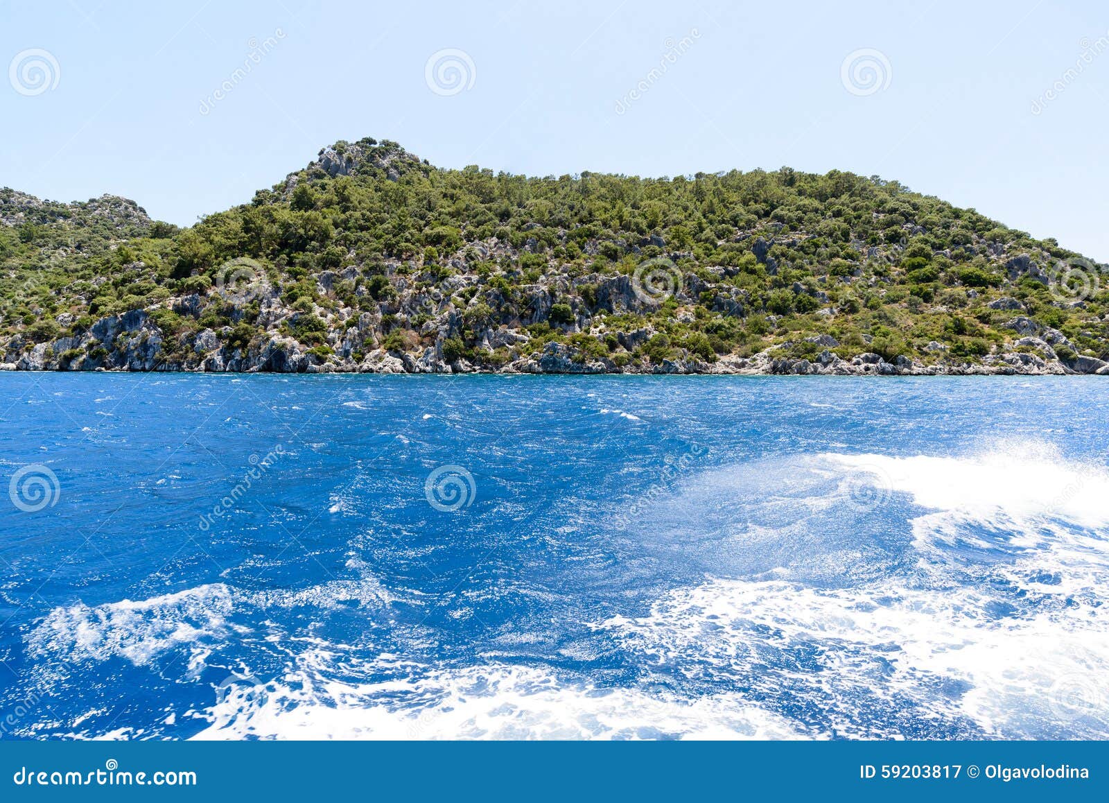 Water of Mediterranean Sea Off Turkish Coast Stock Image - Image of ...