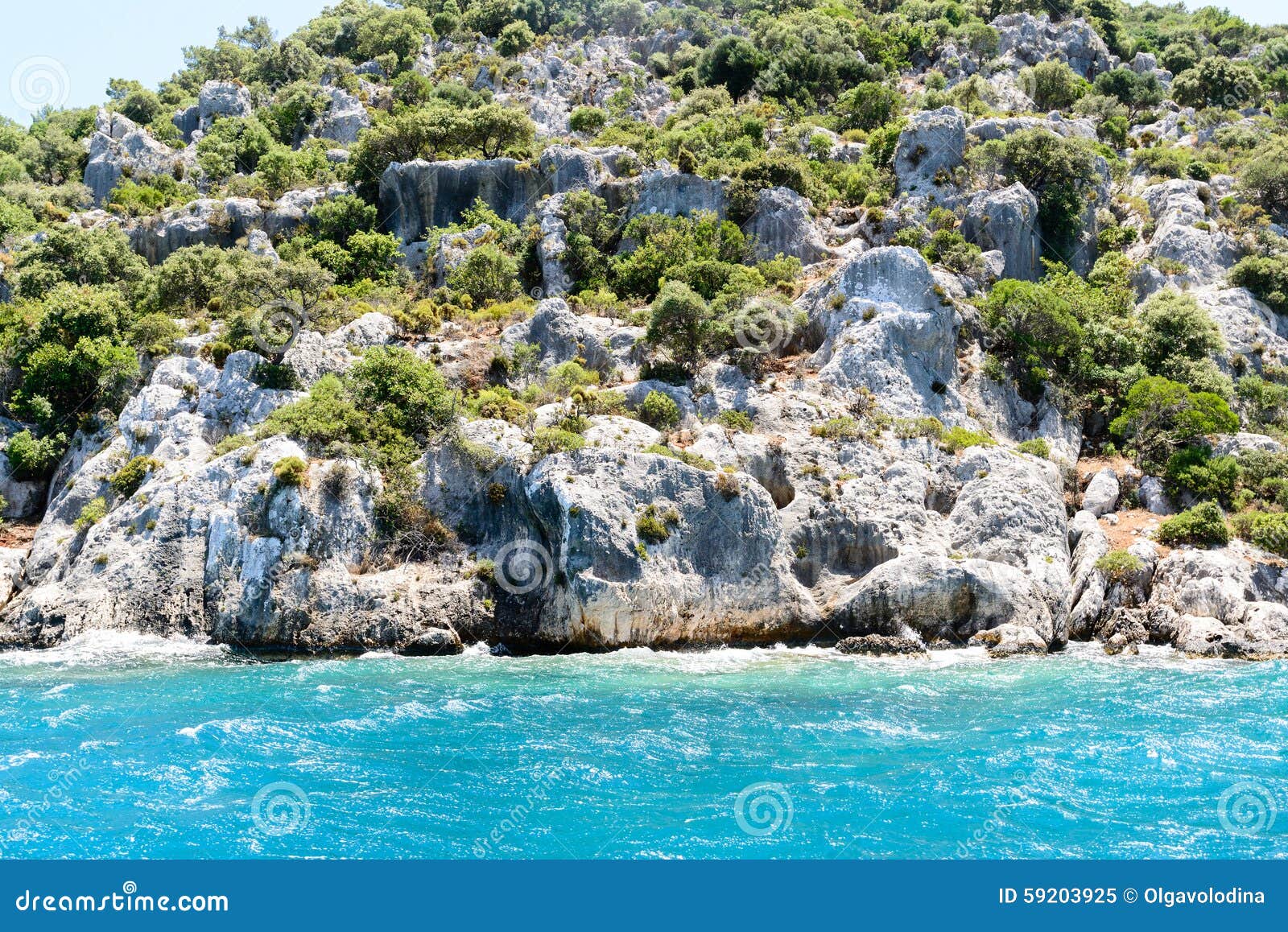 Water of Mediterranean Sea Off Turkish Coast Stock Image - Image of ...