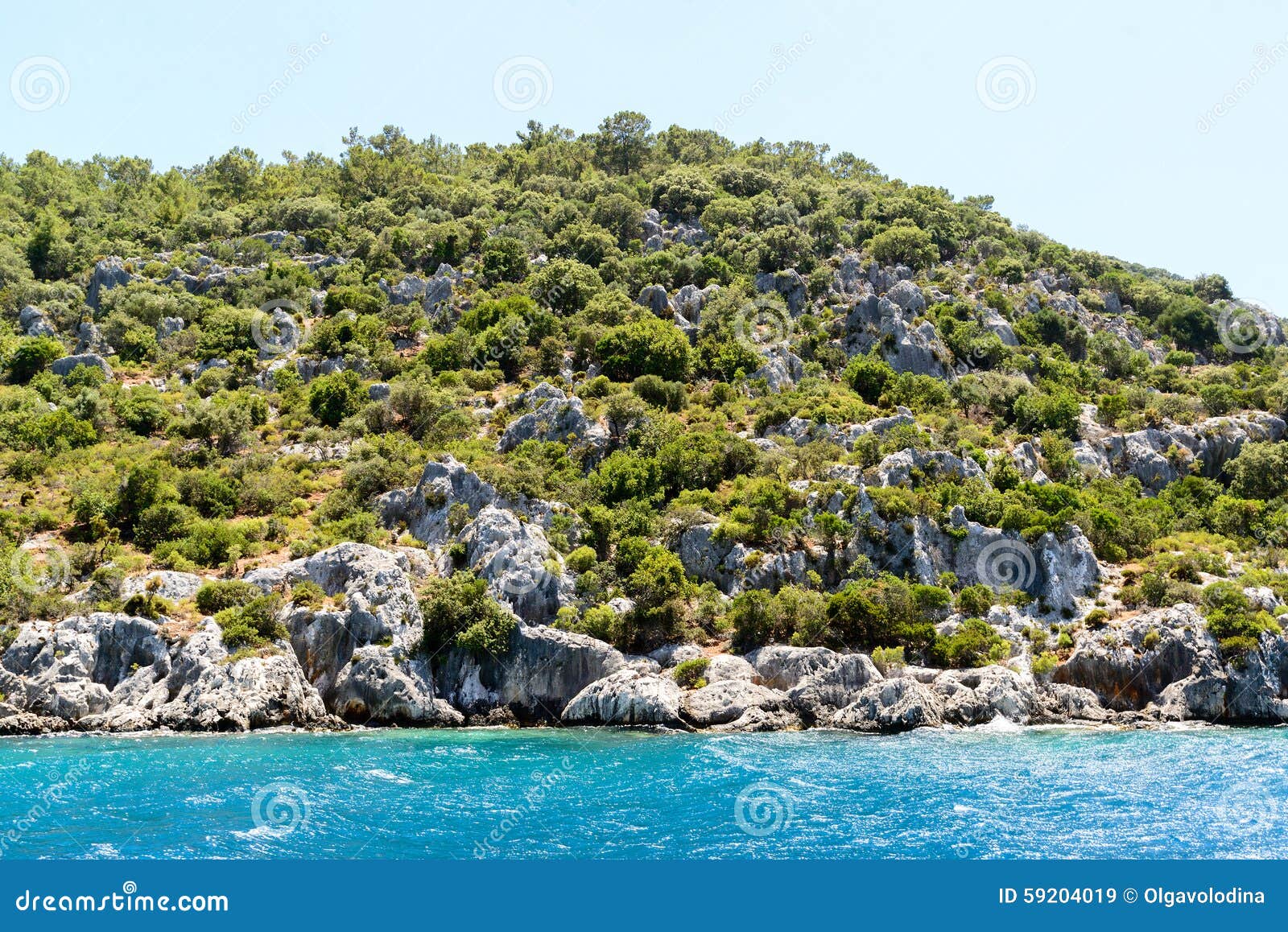 Water of Mediterranean Sea Off Turkish Coast Stock Image - Image of ...