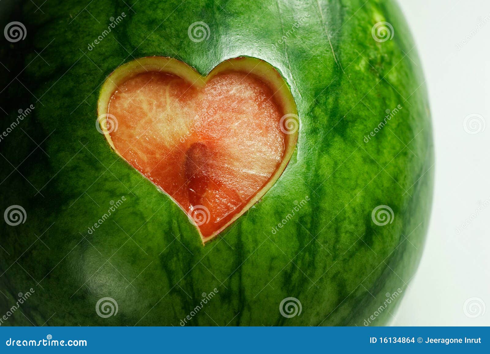 Water Melon with Heart Cut stock photo. Image of juicy - 16134864