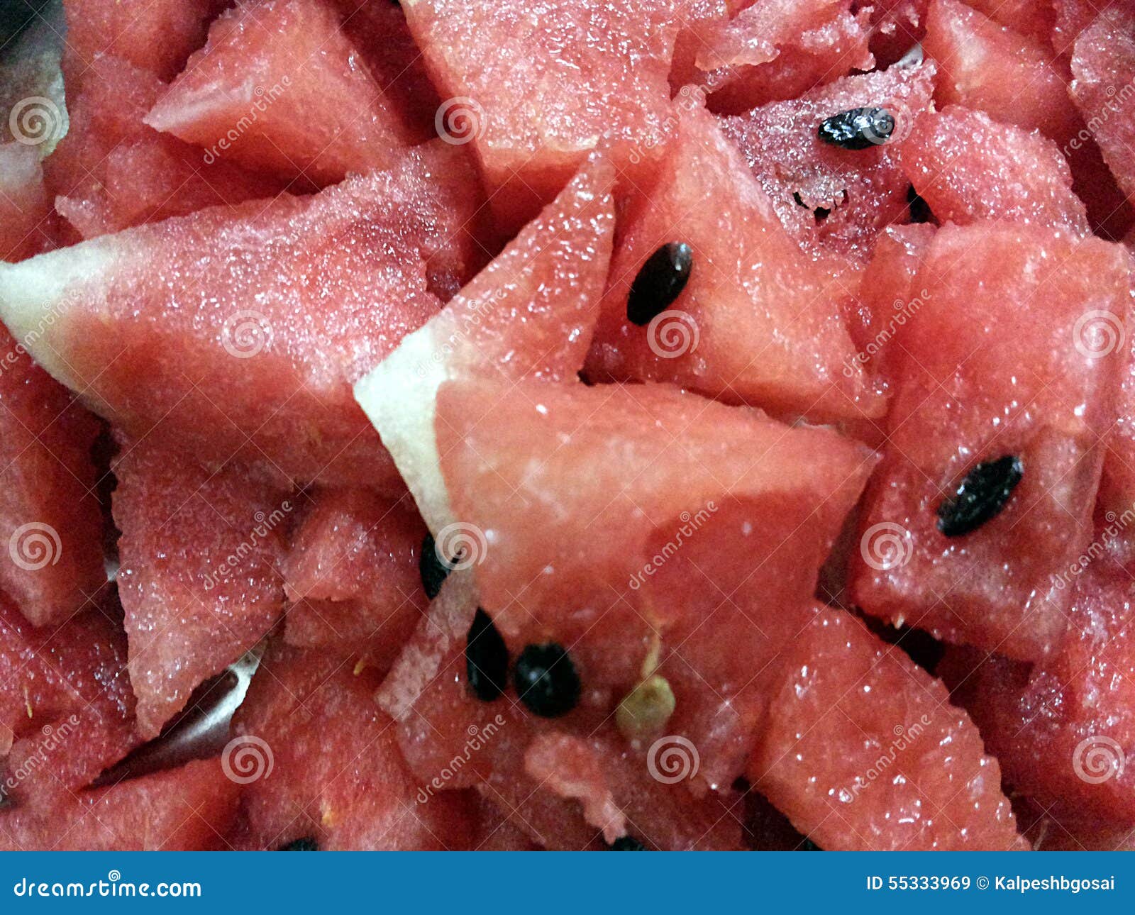 Water melon pieces stock image. Image of close, fleshy - 55333969