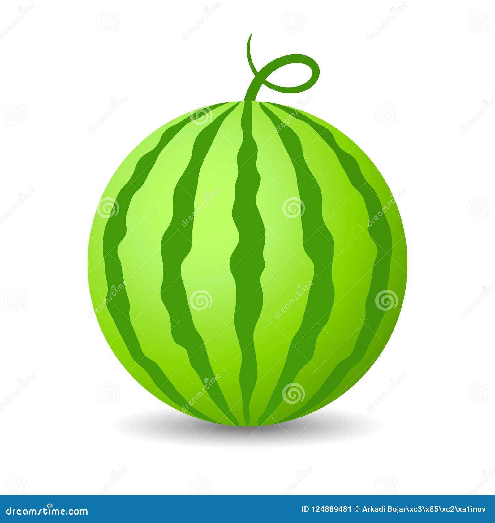 Water melon vector icon stock vector. Illustration of color - 124889481