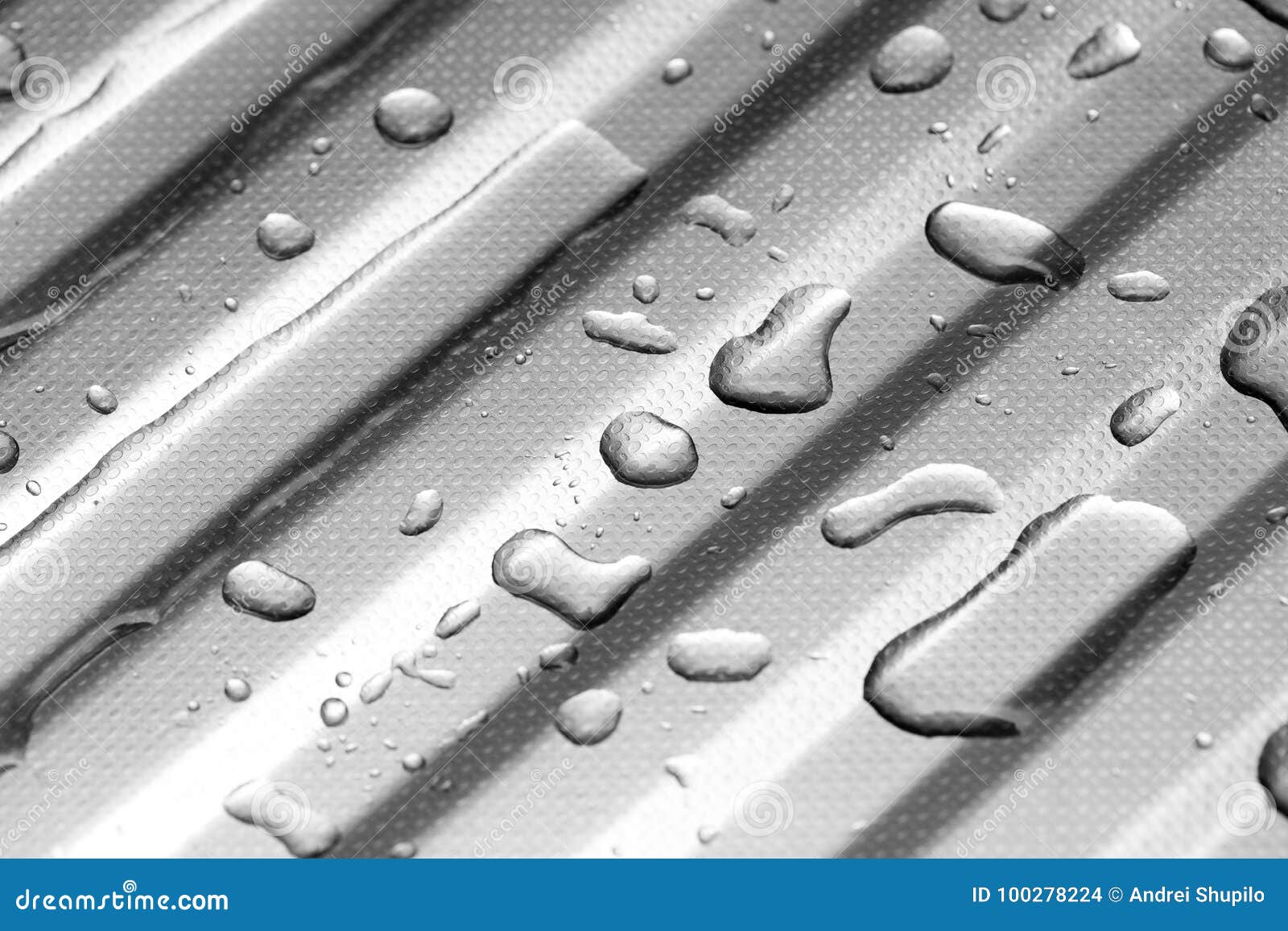 Water on Metal Surface As Background Stock Photo - Image of steel ...