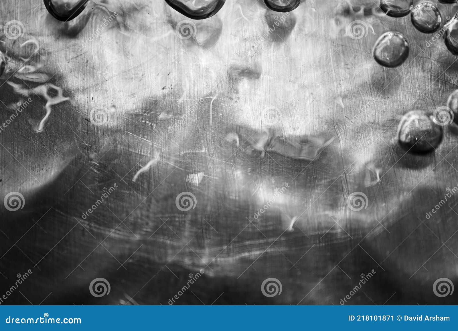 Water and Metal Texture with Bubbles Stock Image - Image of metalic ...