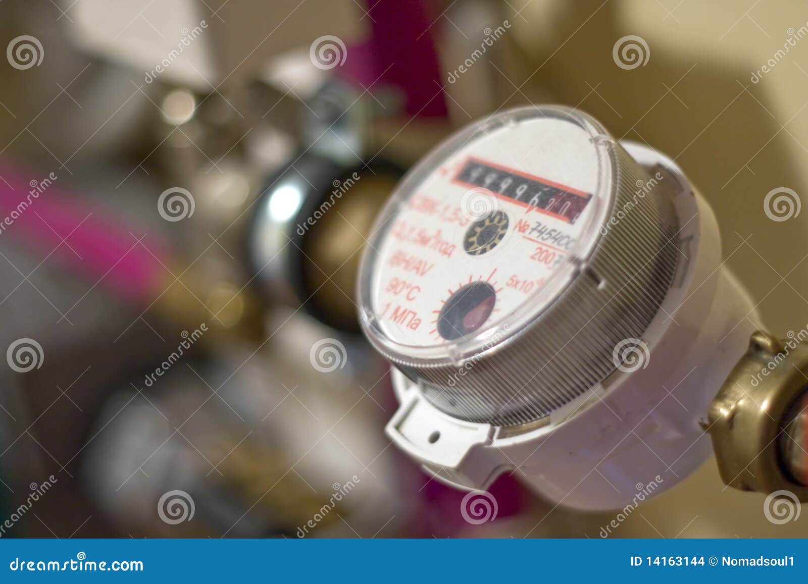Water meter stock photo. Image of dial, meter, measuring - 14163144