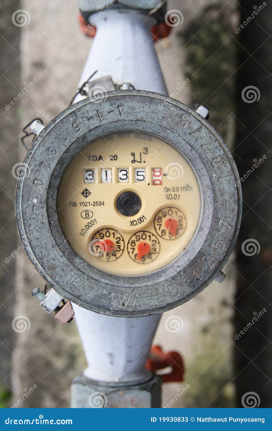 WATER METER stock image. Image of rust, measurement, industry - 19930833